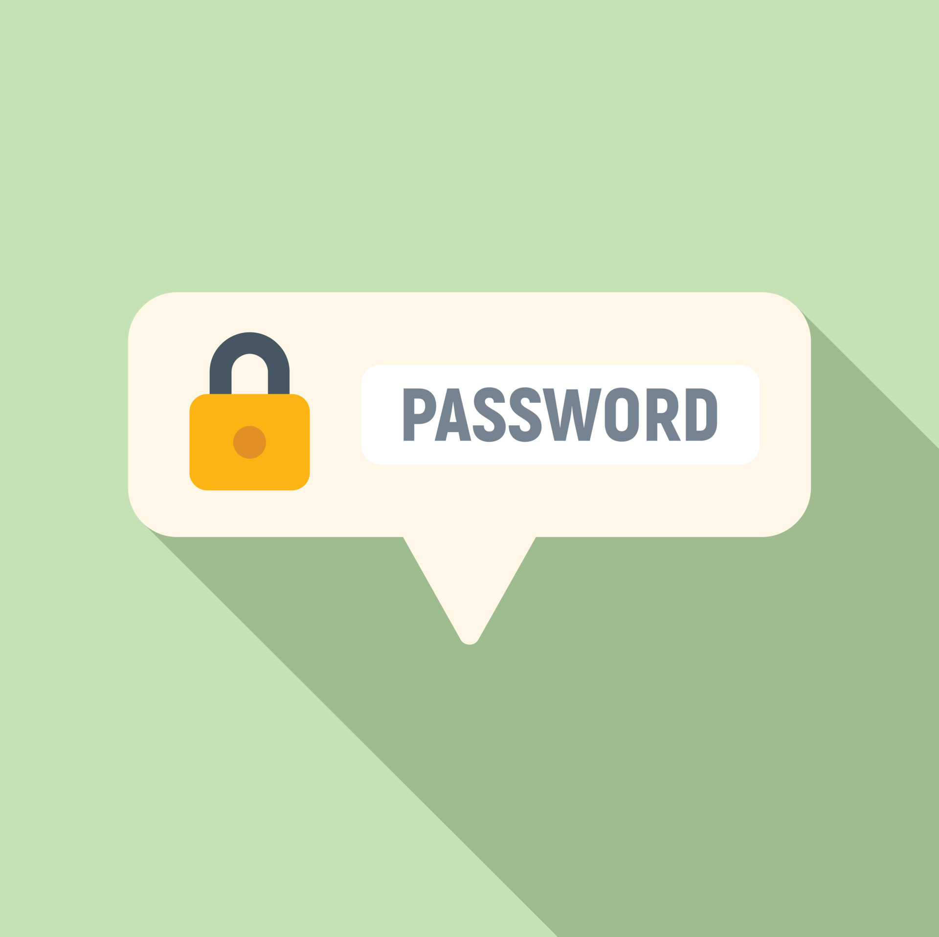Password Security Icon Flat Vector Security Cyber 14915407 Vector Art