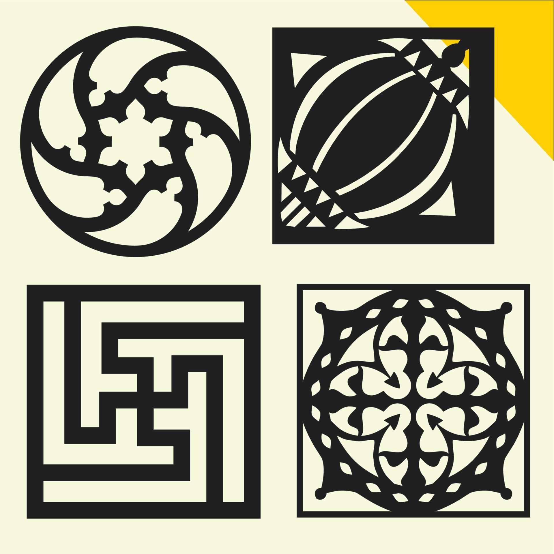 Jali Design For Graphic And Cnc Router Geometric Laser Cutting Vector Pattern 14915519 Vector