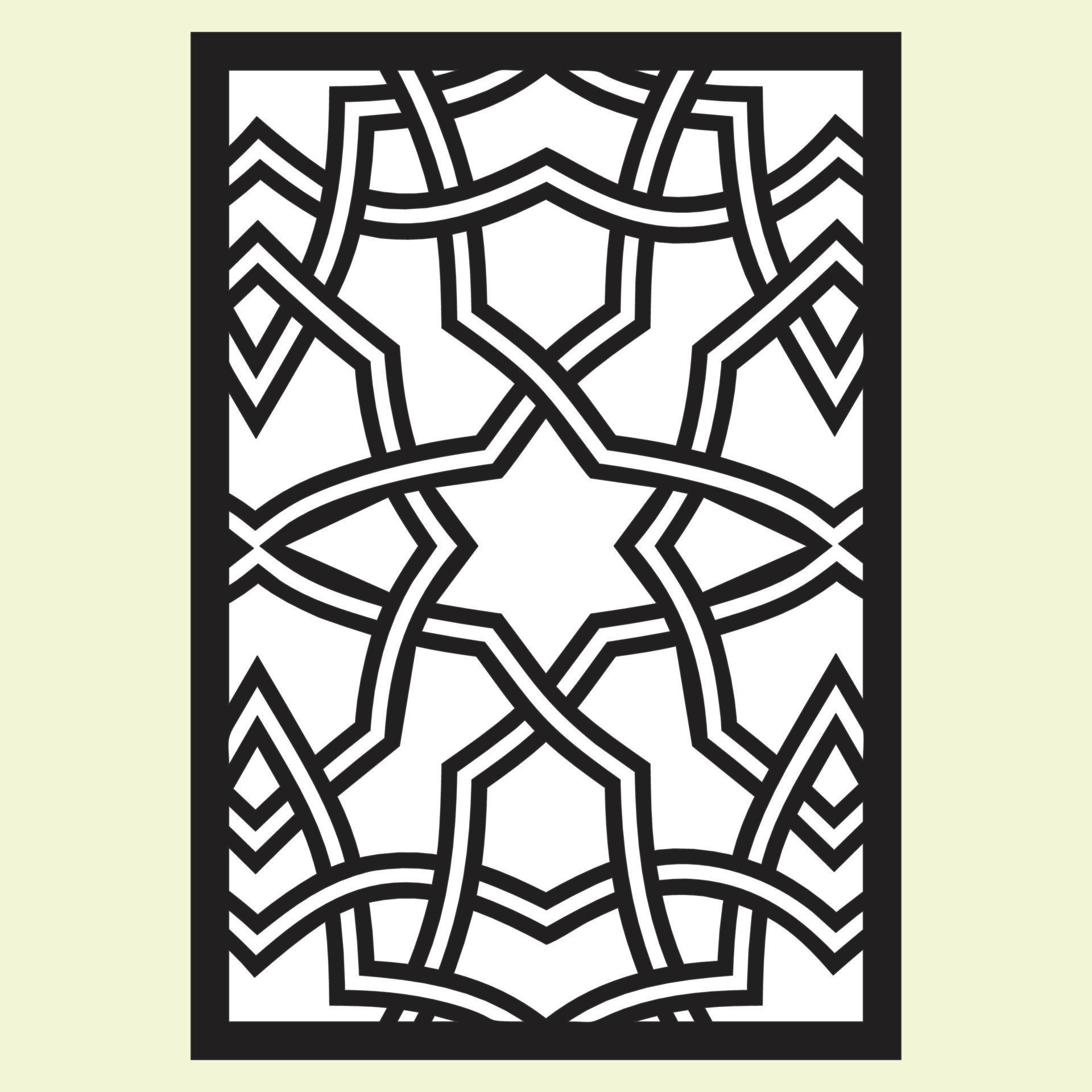 Jali design for graphic and CNC.router Geometric laser cutting vector pattern. 14915535 Vector ...