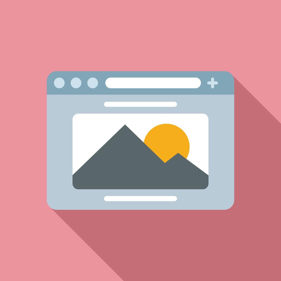 Webpage browser icon flat vector. Computer window 14917697 Vector Art at Vecteezy