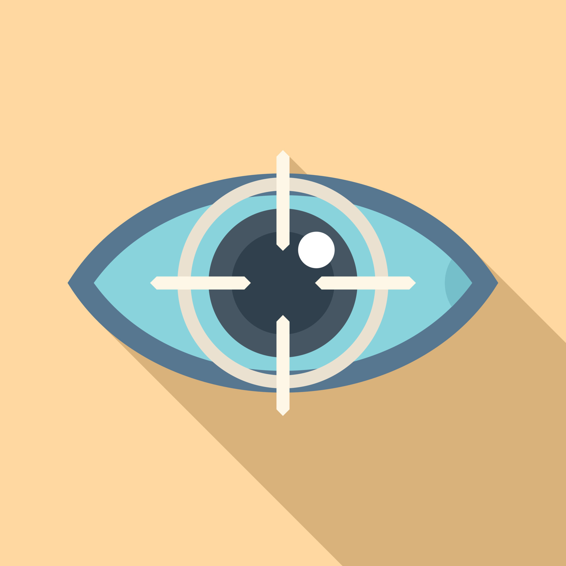 icono de enfoque ocular vector plano. trabajo de negocios 14917710 Vector en Vecteezy
