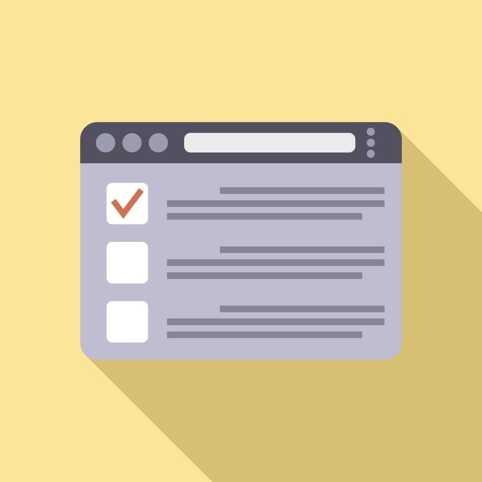 Browser icon flat vector. Computer window 14917892 Vector Art at Vecteezy