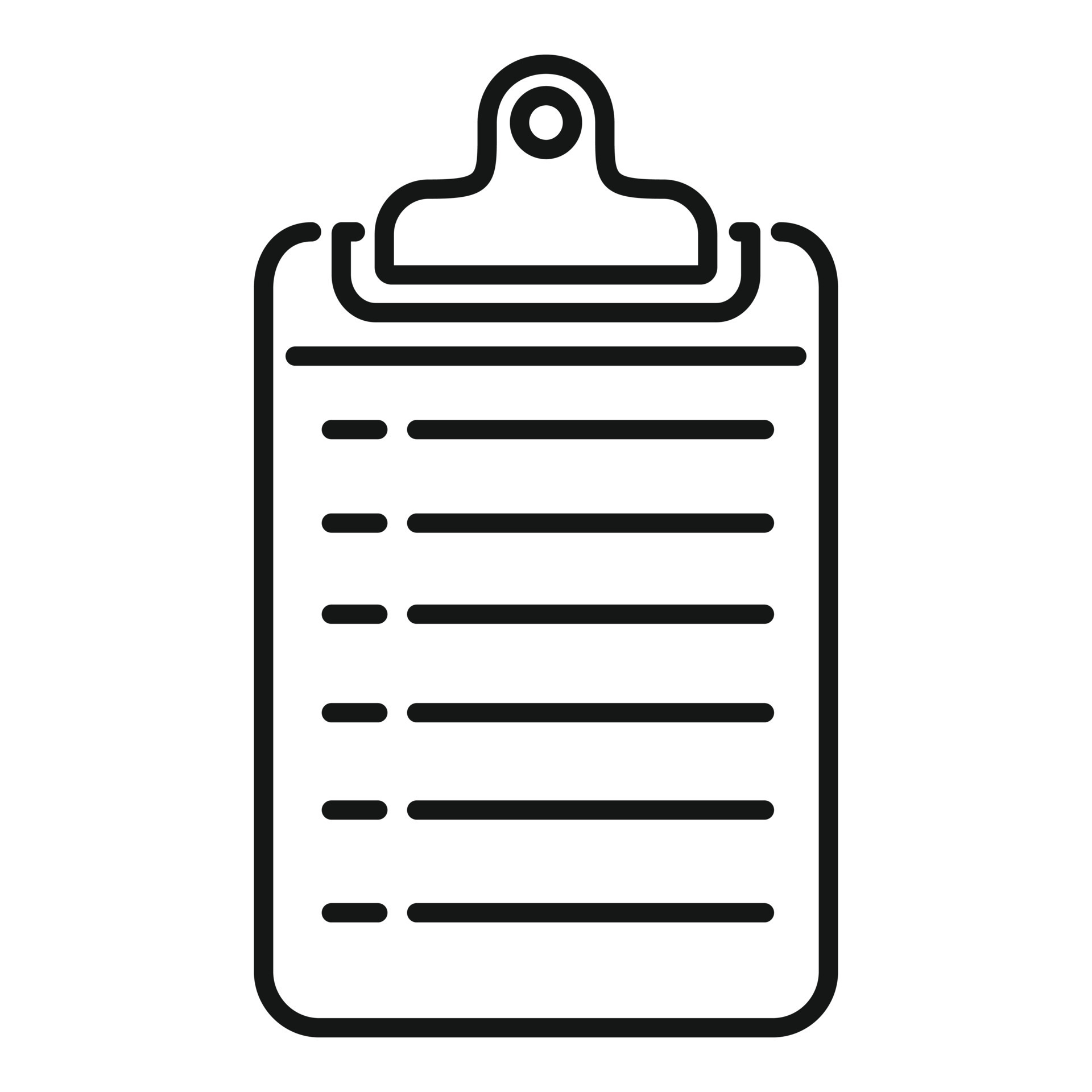 Clipboard Report Icon Outline Vector Document Paper 14917996 Vector