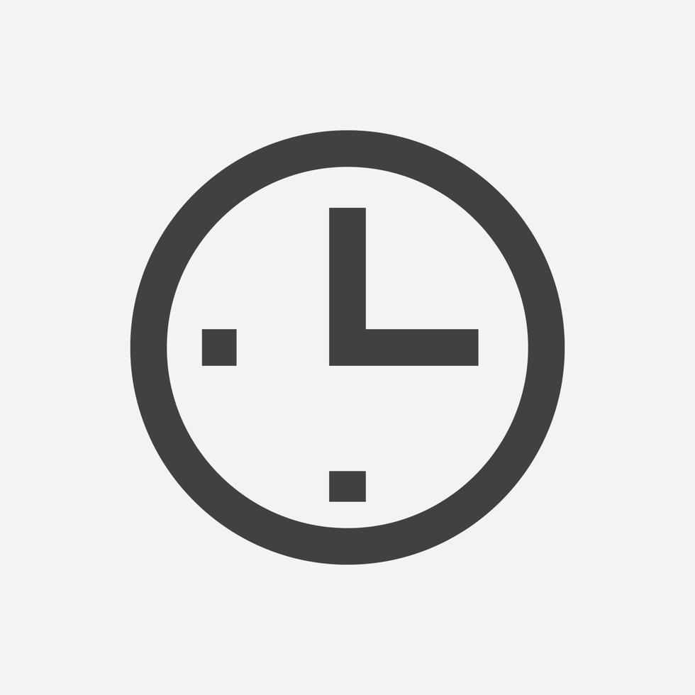 icono de logotipo simple de reloj, ilustración de vector de icono plano de tiempo, logotipo de ...