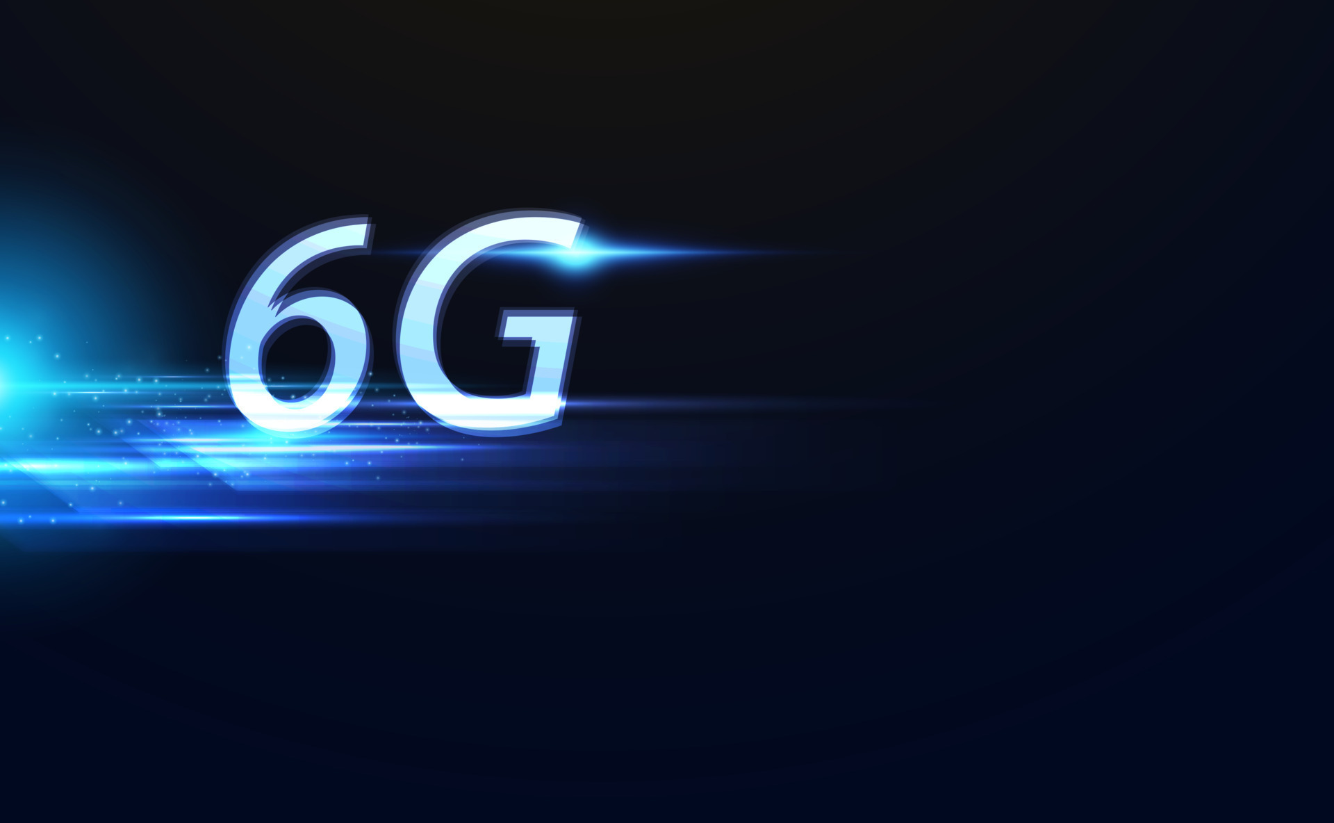 Abstract Technology Circle Digital Futuristic Concept 6g Sixth Generation Wireless Communication