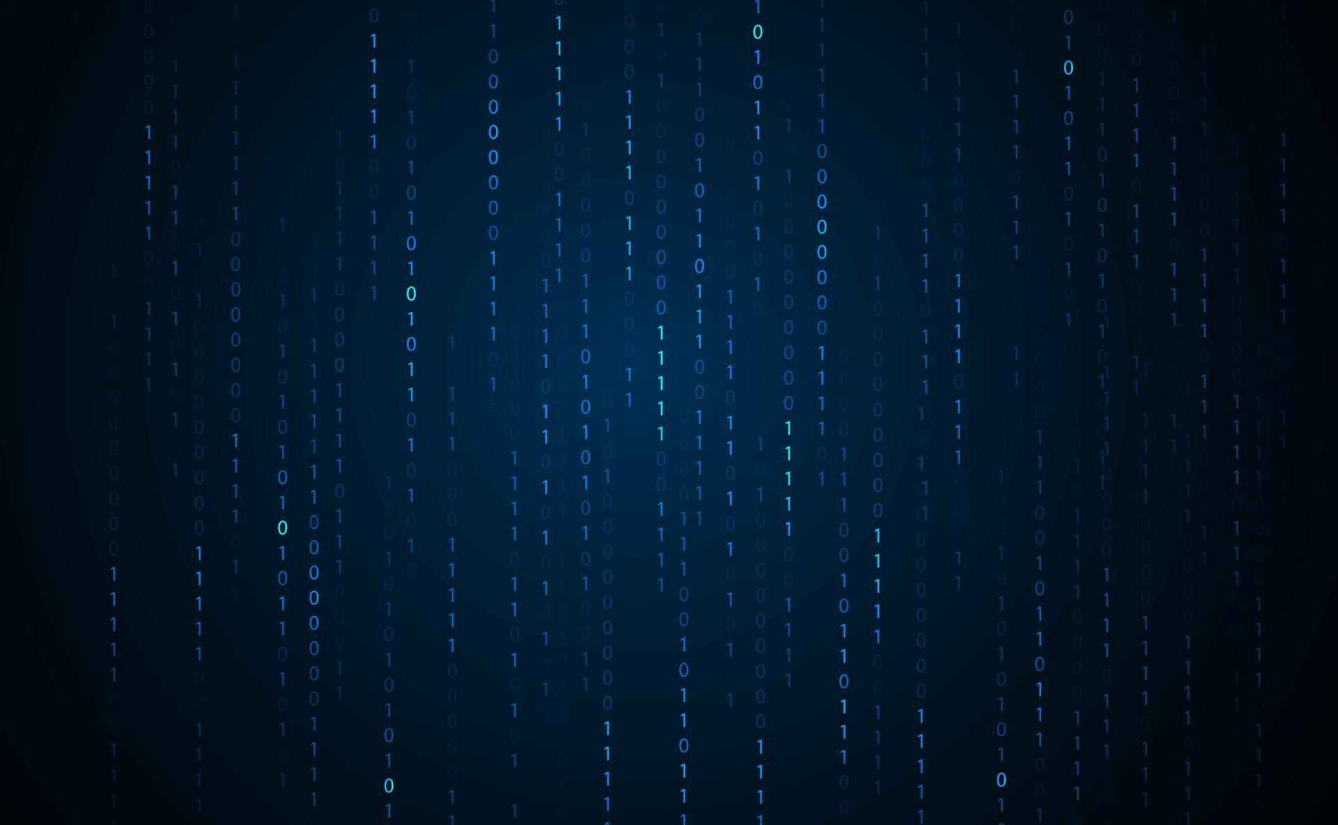 Abstract Binary Number System concept network internet circuit computer numbers 0 and 1 digital ...