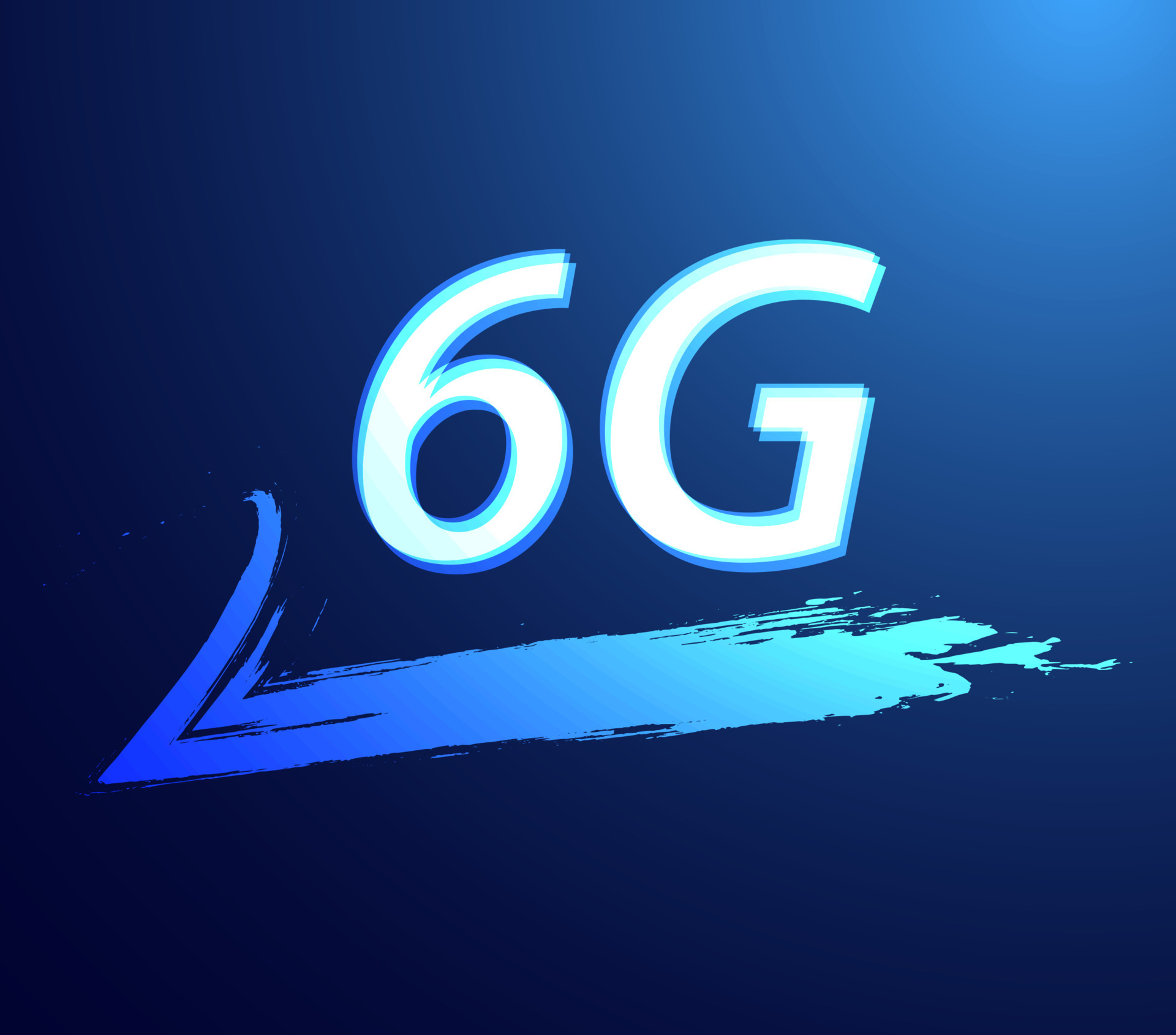 Abstract Technology Digital Futuristic Concept 6g Sixth Generation