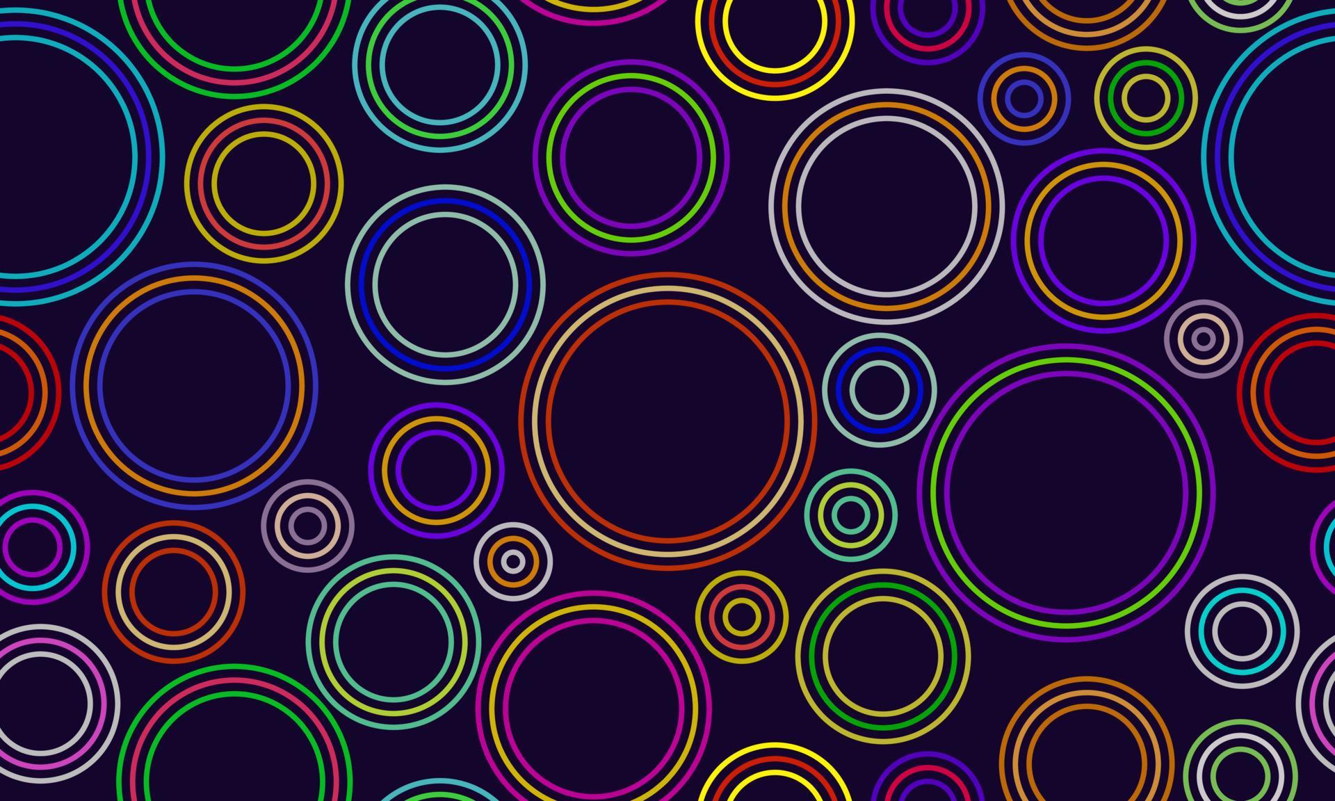 Abstract colorful circles texture background seamless pattern on vector ...