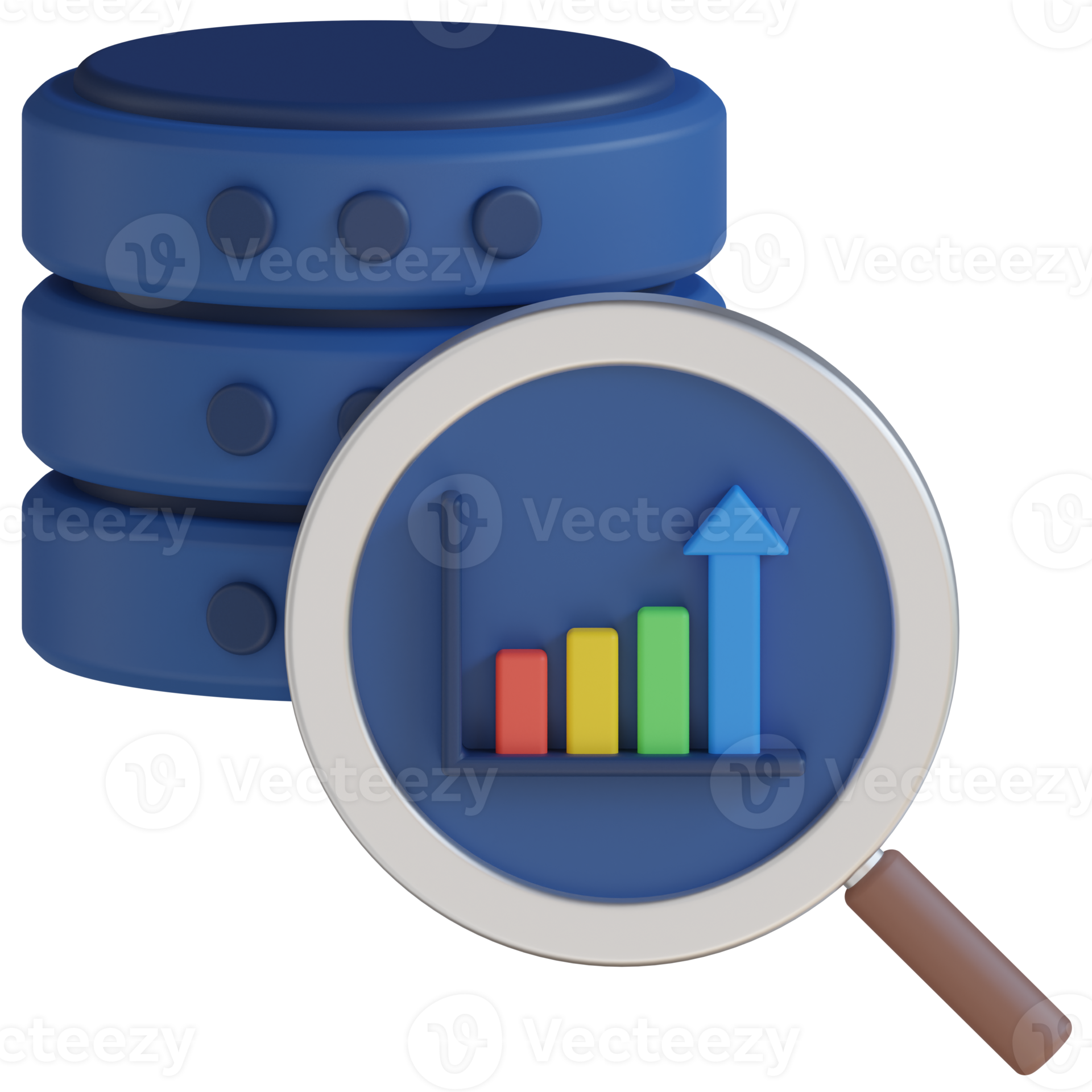Database Analysis 3D Render Icon 14919473 PNG