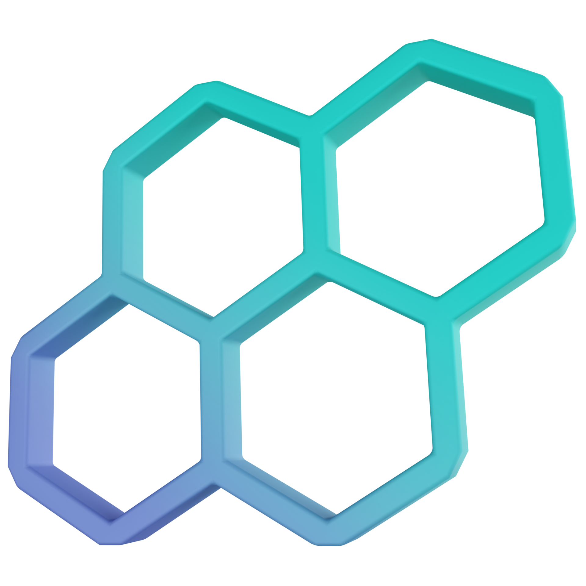 Honeycomb 3D Render Icon 14919633 PNG