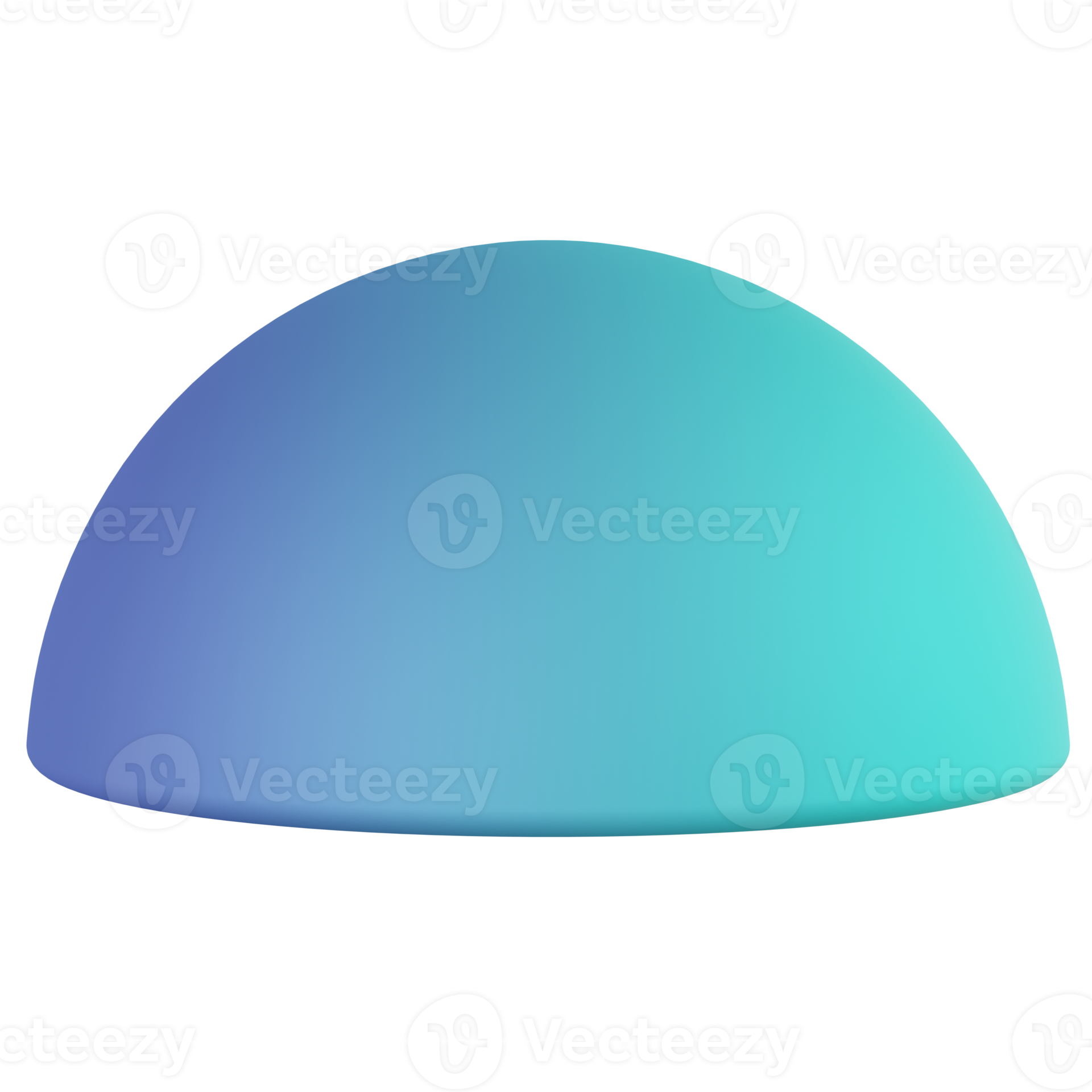 Half Sphere 3D Render Icon 14919649 PNG