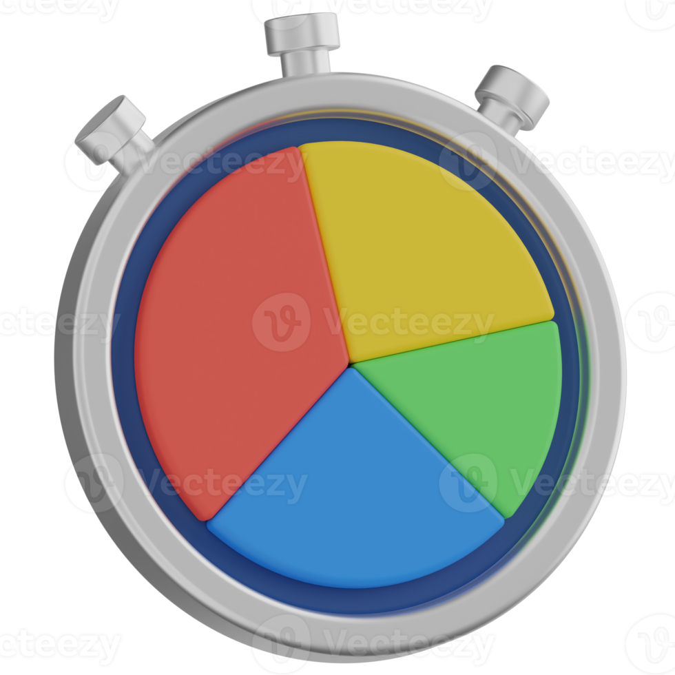 Pie Chart Timer 3D Render Icon 14919688 PNG