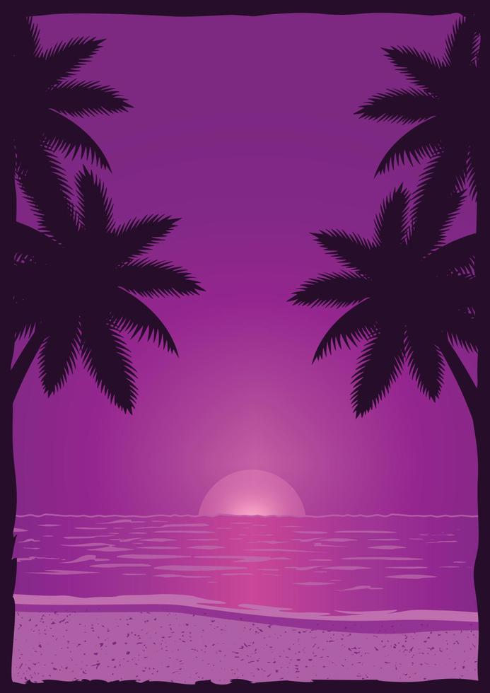 Vintage surfing poster with a beach 14919716 Vector Art at Vecteezy