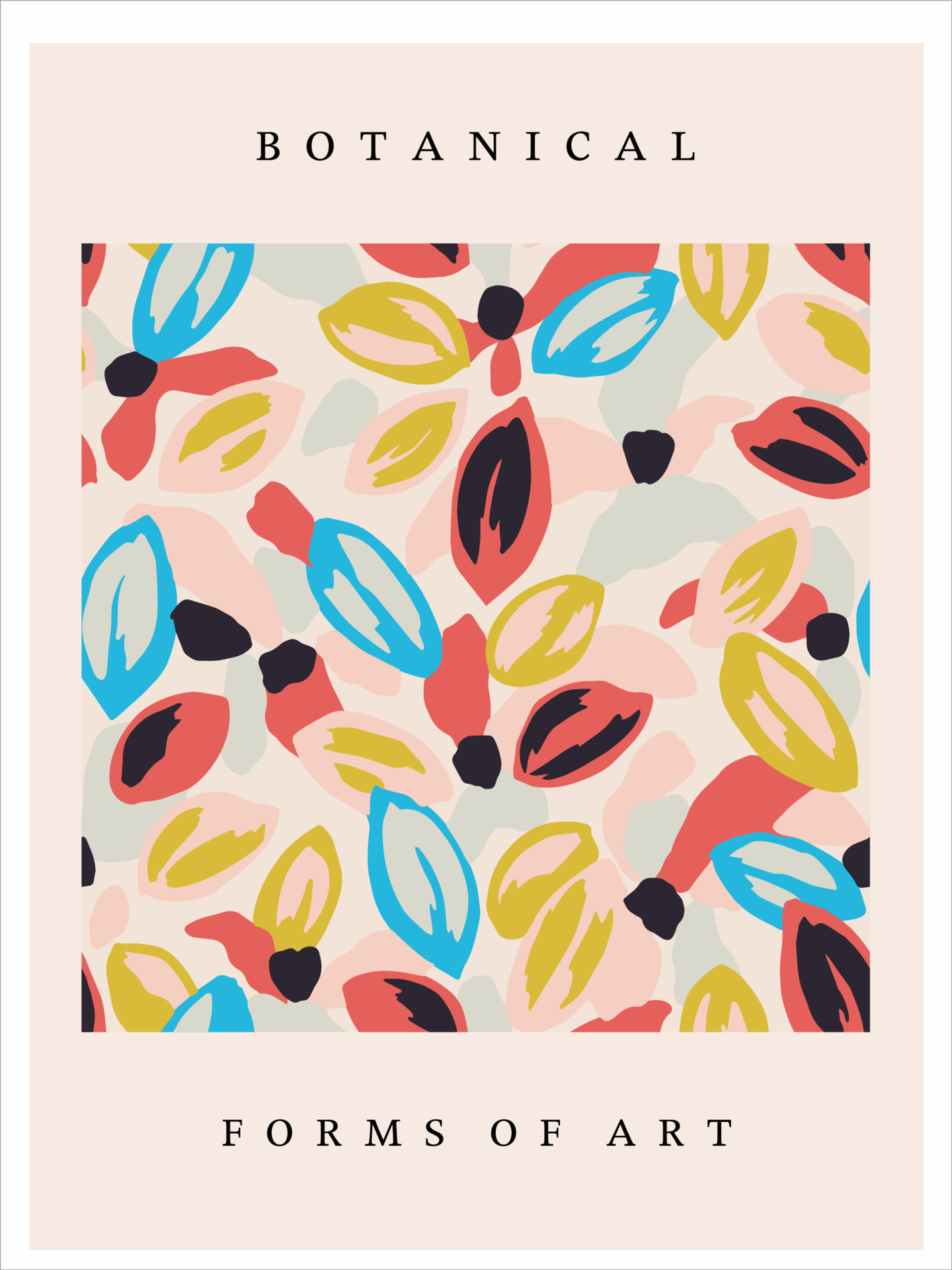 Vector leaf nature themed illustration seamless repeat pattern art ...