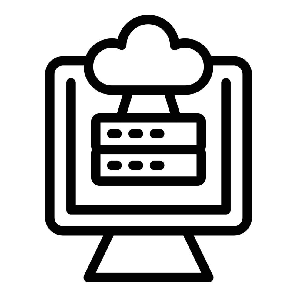 Cloud server data icon outline vector. Secure vpn 14923805 Vector Art at Vecteezy