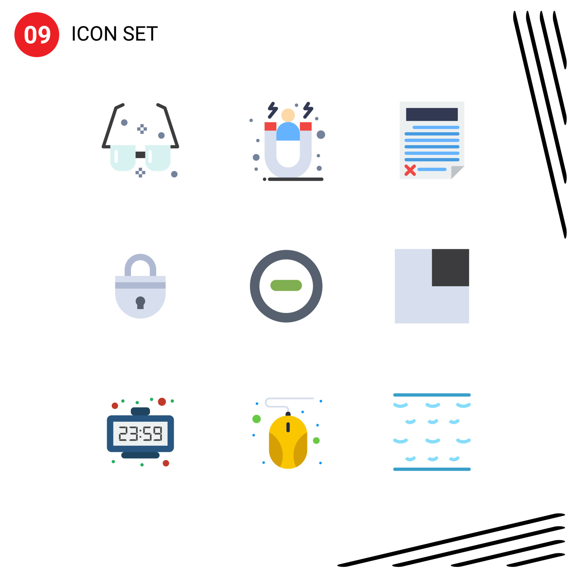 9 Universal Flat Colors Set For Web And Mobile Applications Security