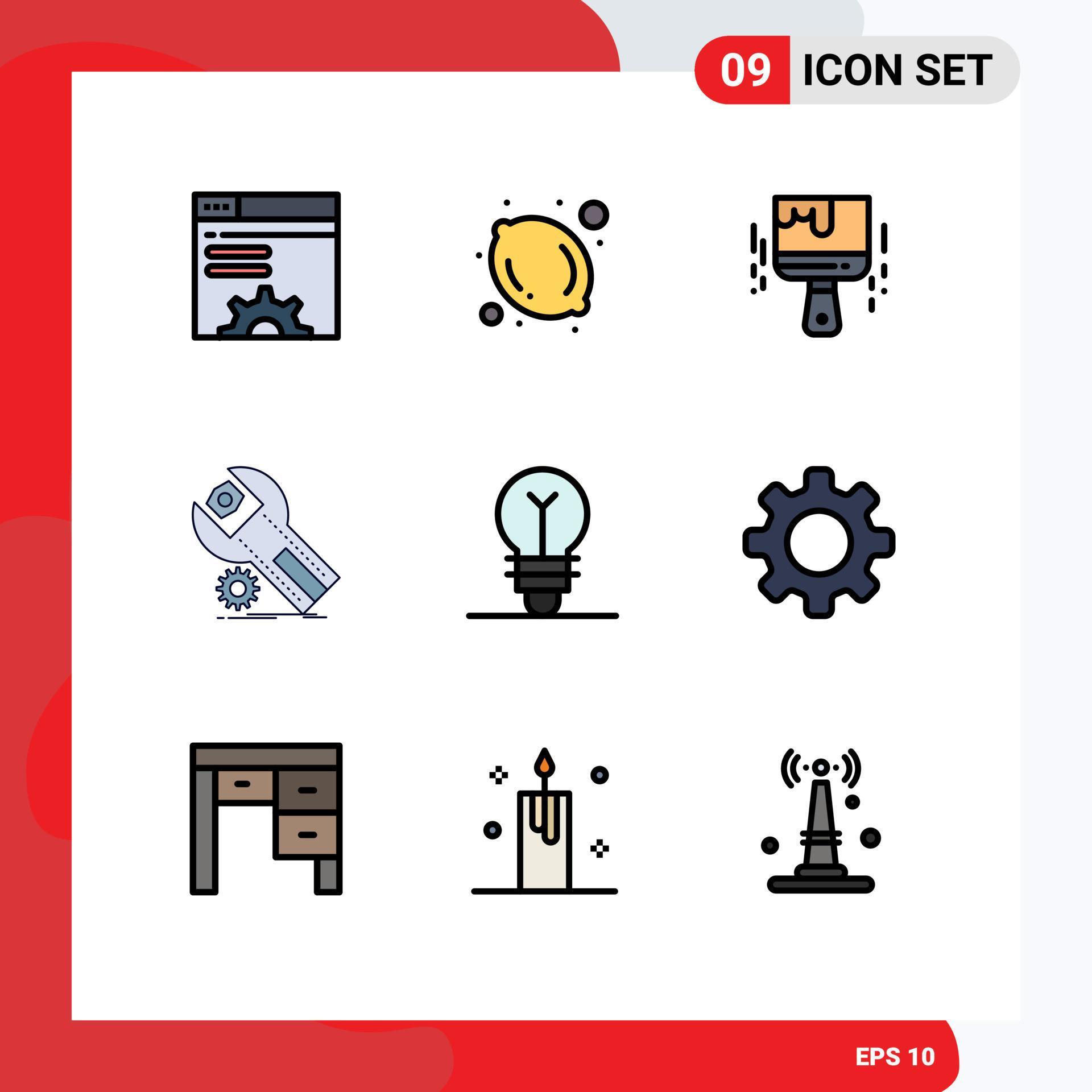 9 Creative Icons Modern Signs and Symbols of creative service brush ... 9 Creative Icons Modern Signs and Symbols of creative service brush ...