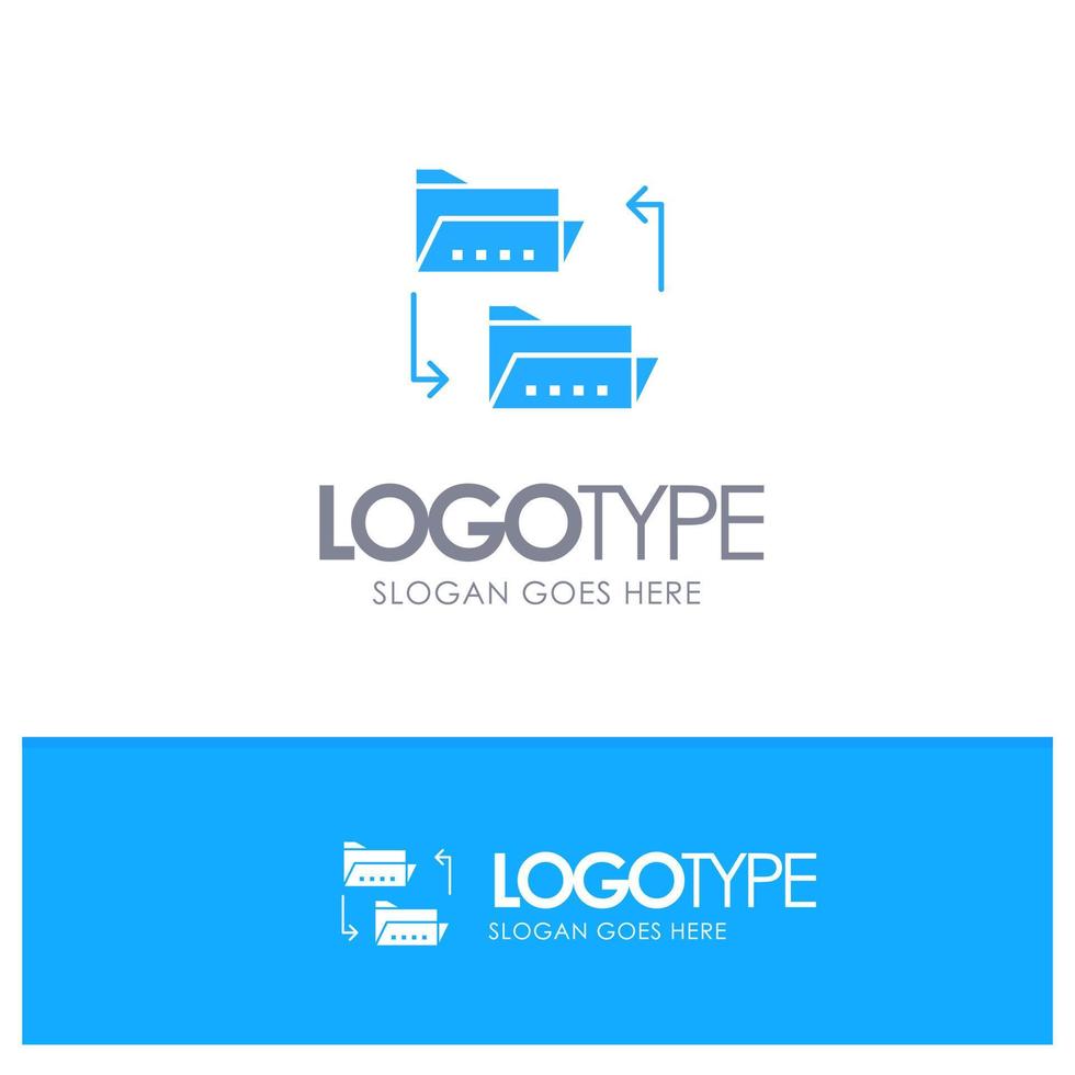 Folder Document File File Sharing Sharing Blue Solid Logo with place for tagline 14925967 Vector ...