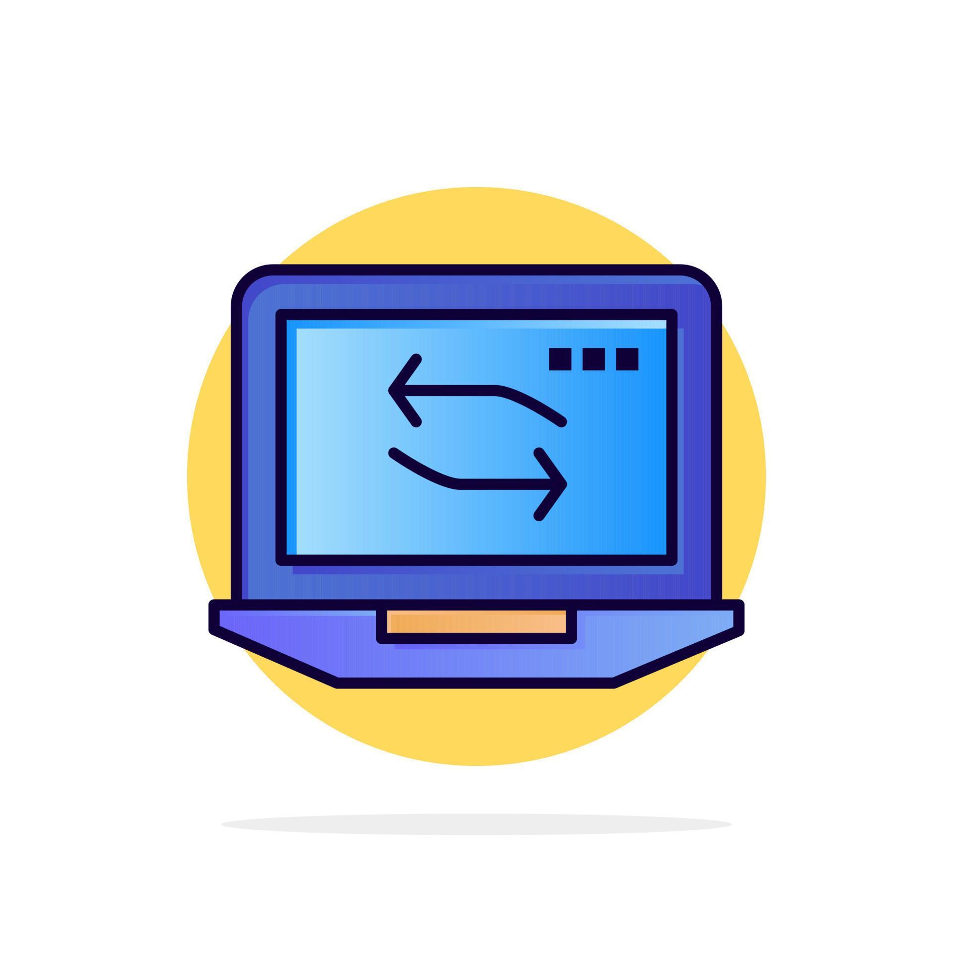 Computer Network Laptop Hardware Abstract Circle Background Flat Color Icon 14926728 Vector Art