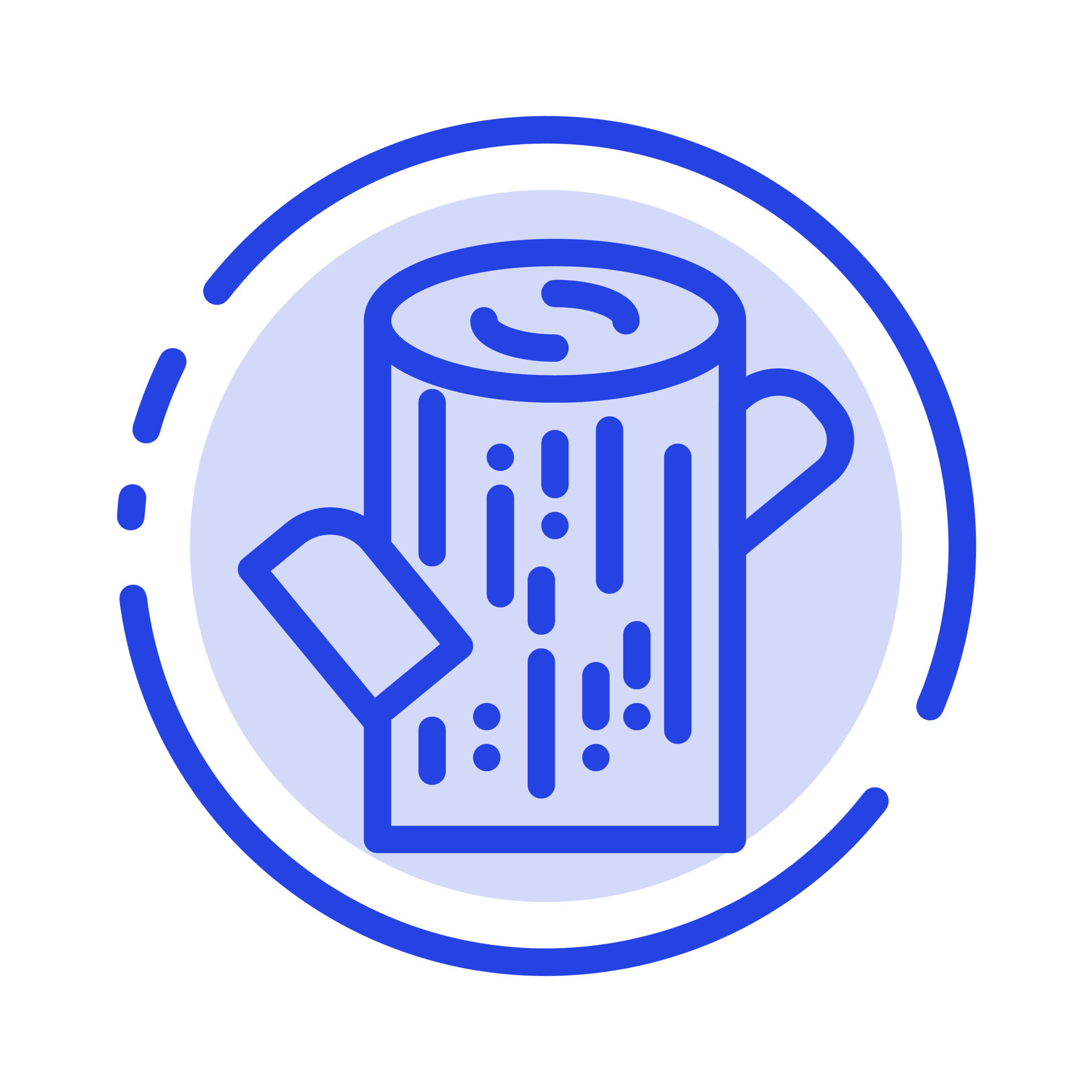 Log Timber Wood Blue Dotted Line Line Icon 14927054 Vector Art at Vecteezy