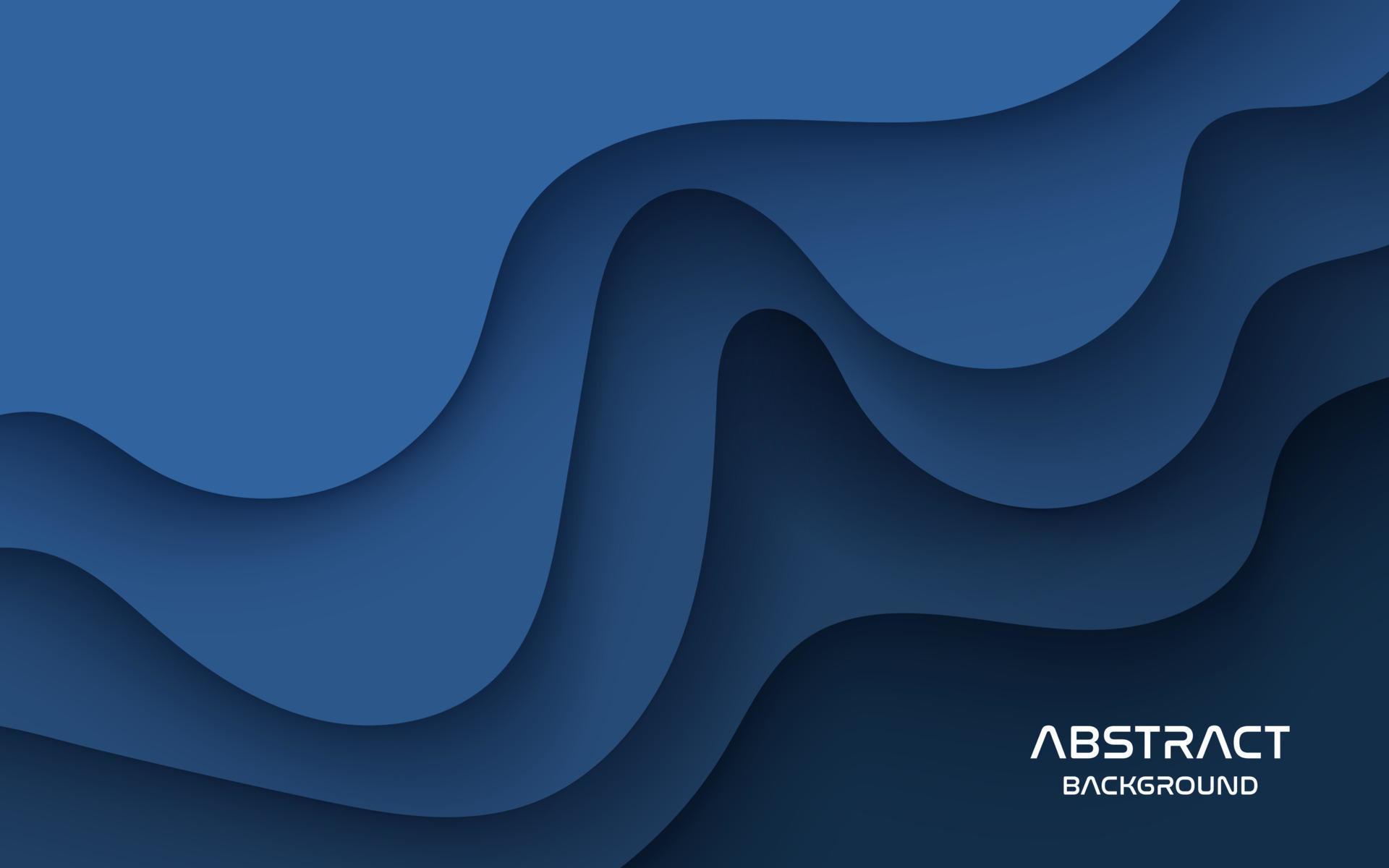 Multi Layers Blue Color Texture 3d Papercut Layers In Gradient Vector