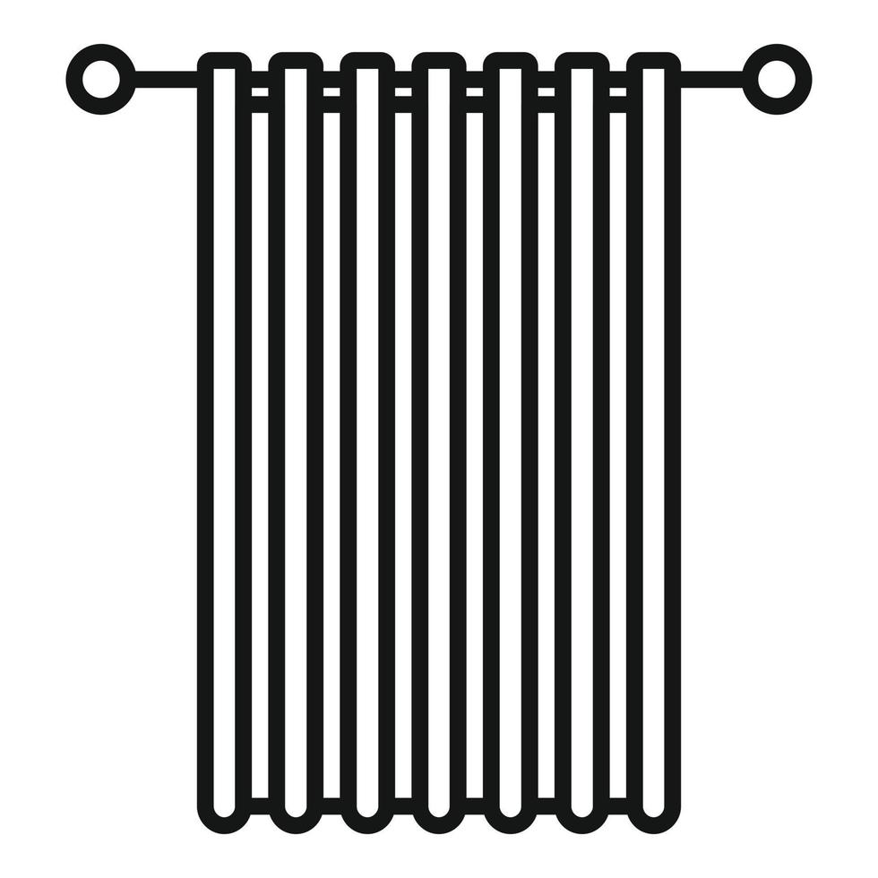 Bathtub Shower Curtain Icon Outline Vector Clean Bath 14934068 Vector
