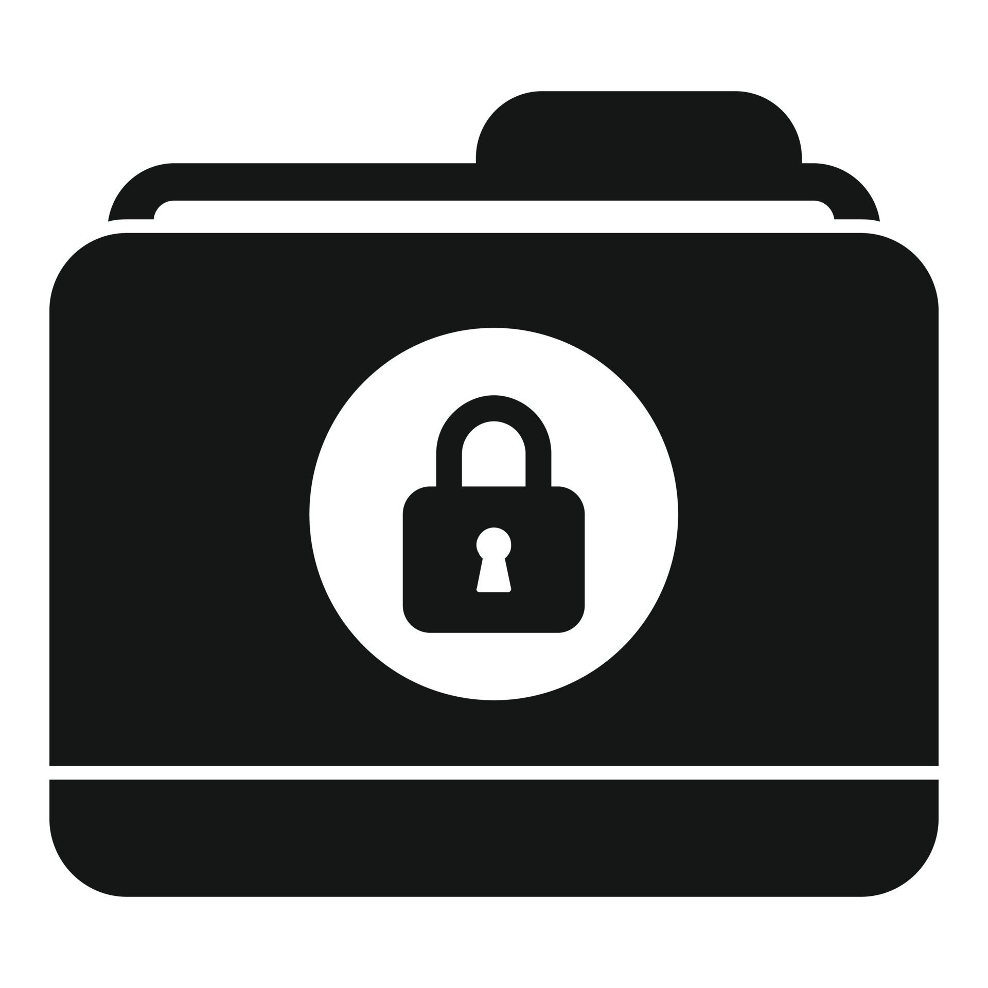 Folder Lock Icon Simple Vector Safe Personal 14934468 Vector Art At