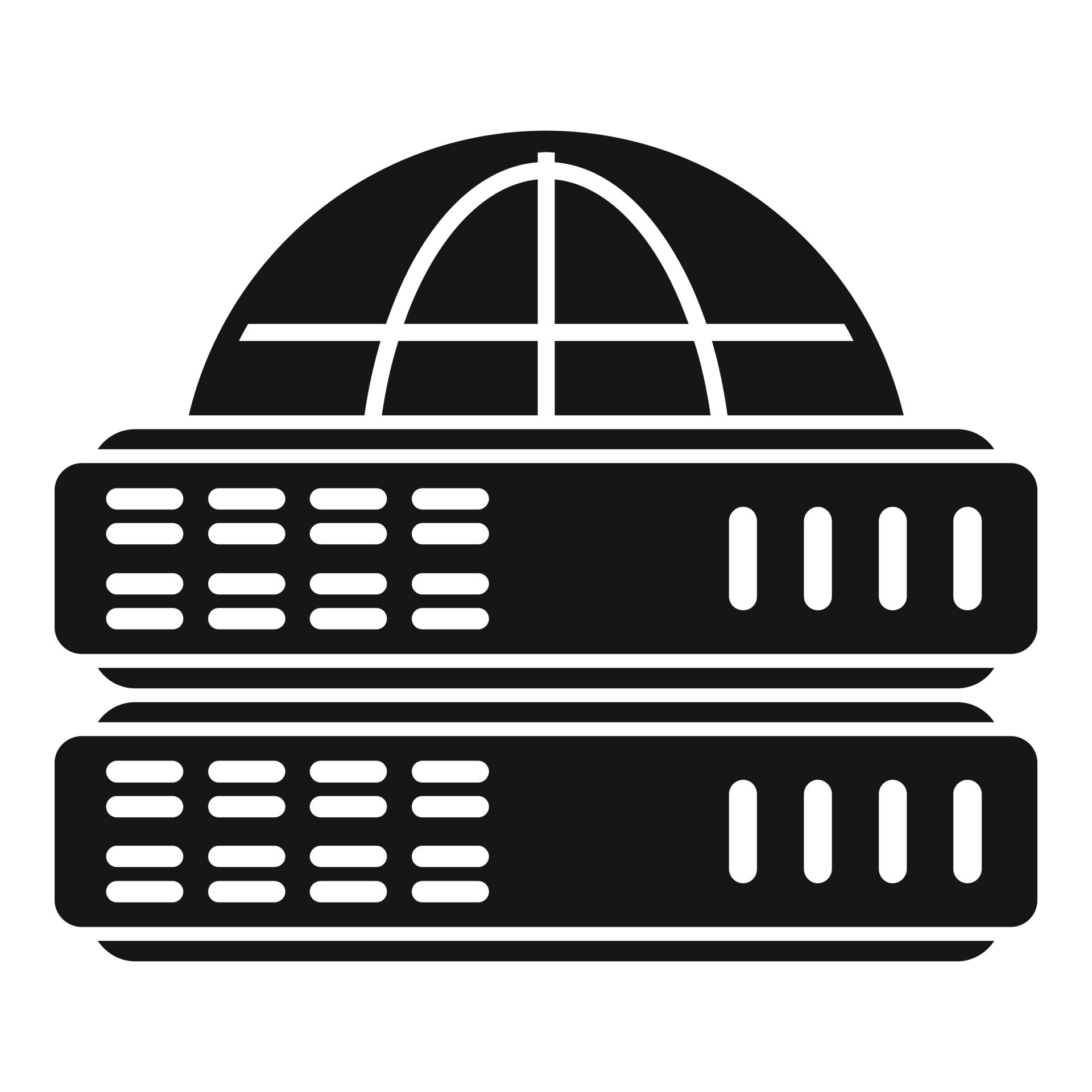 Global Database Icon Simple Vector System Marketing 14934815 Vector