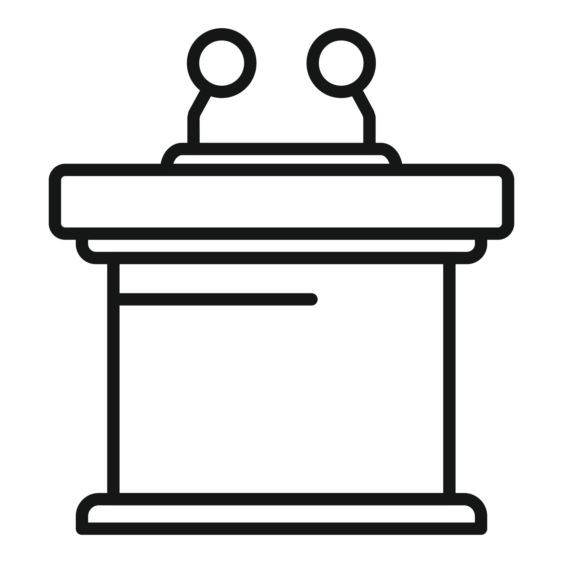 Speaker Tribune Icon Outline Vector Business Time 14935891 Vector Art