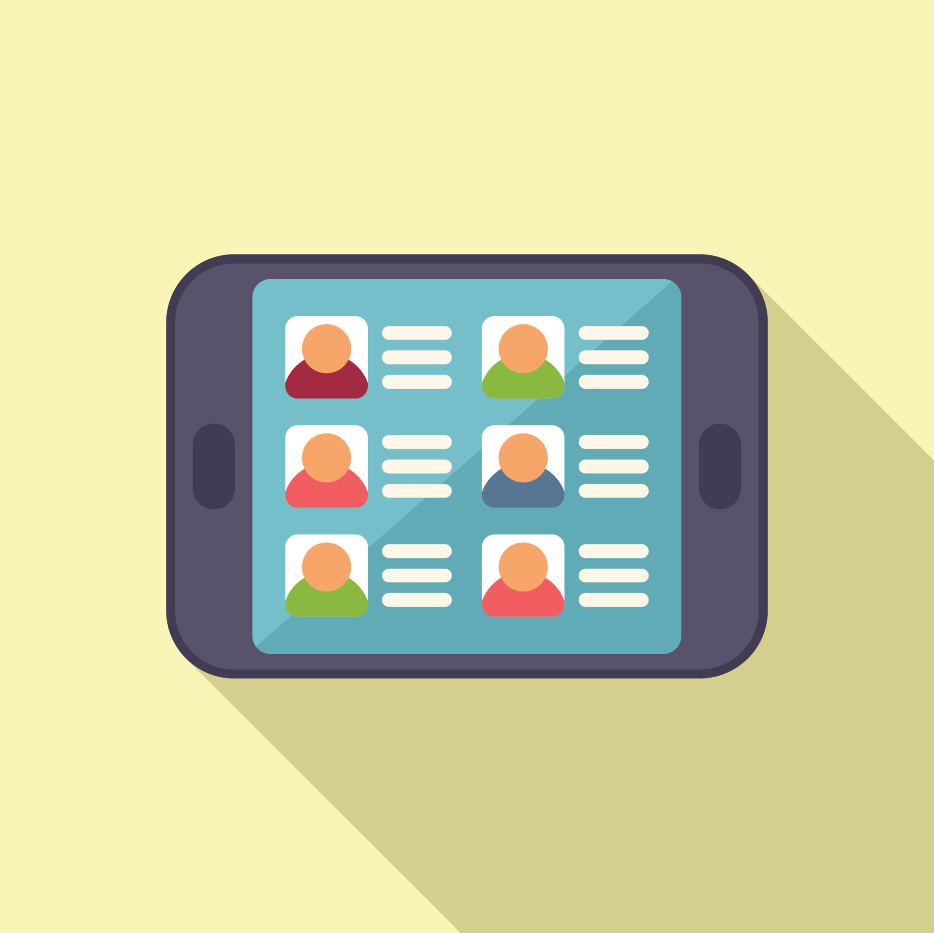 Tablet Database Icon Flat Vector Platform Access 14937223 Vector Art