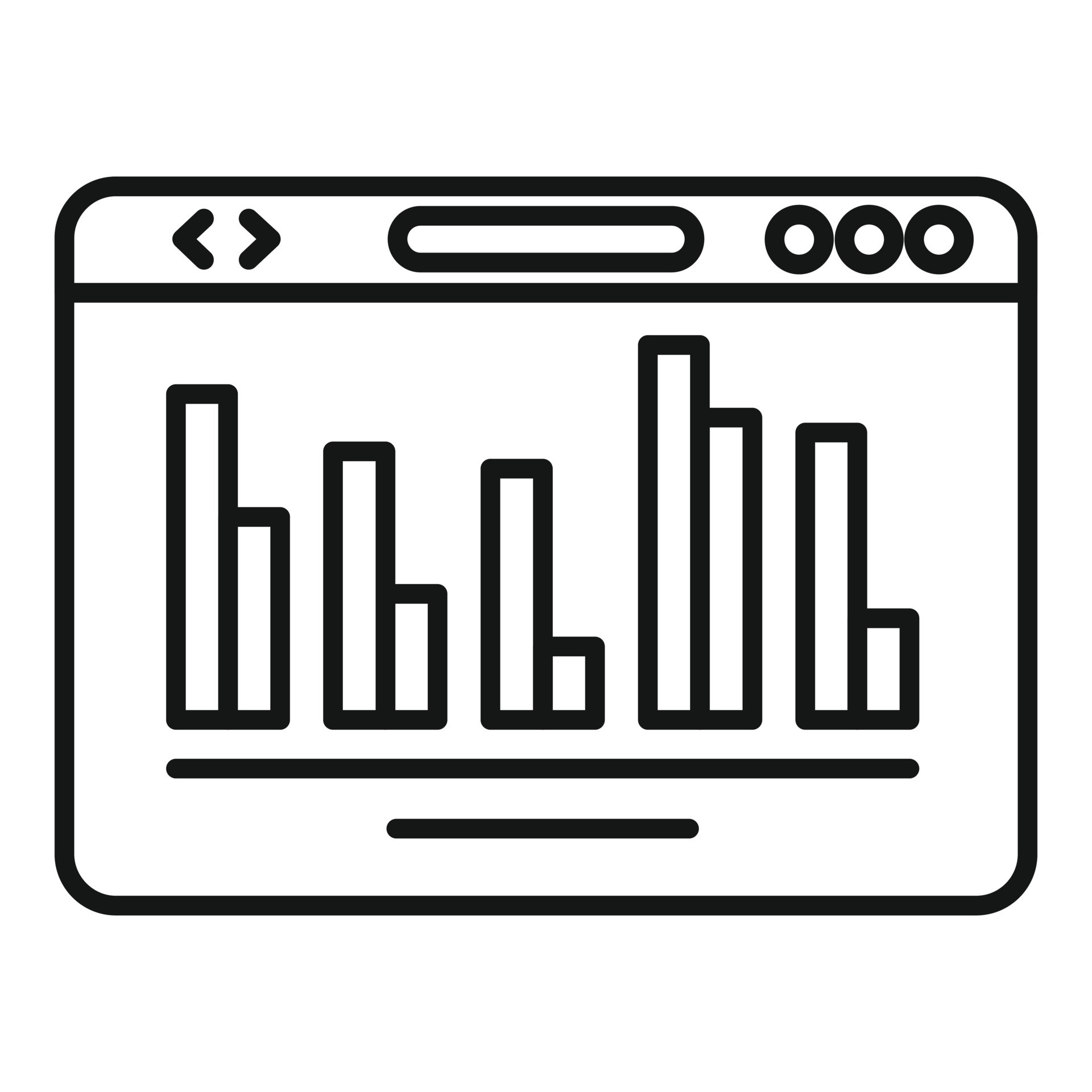 Browser Dialog Icon Outline Vector Web Screen 14937499 Vector Art At