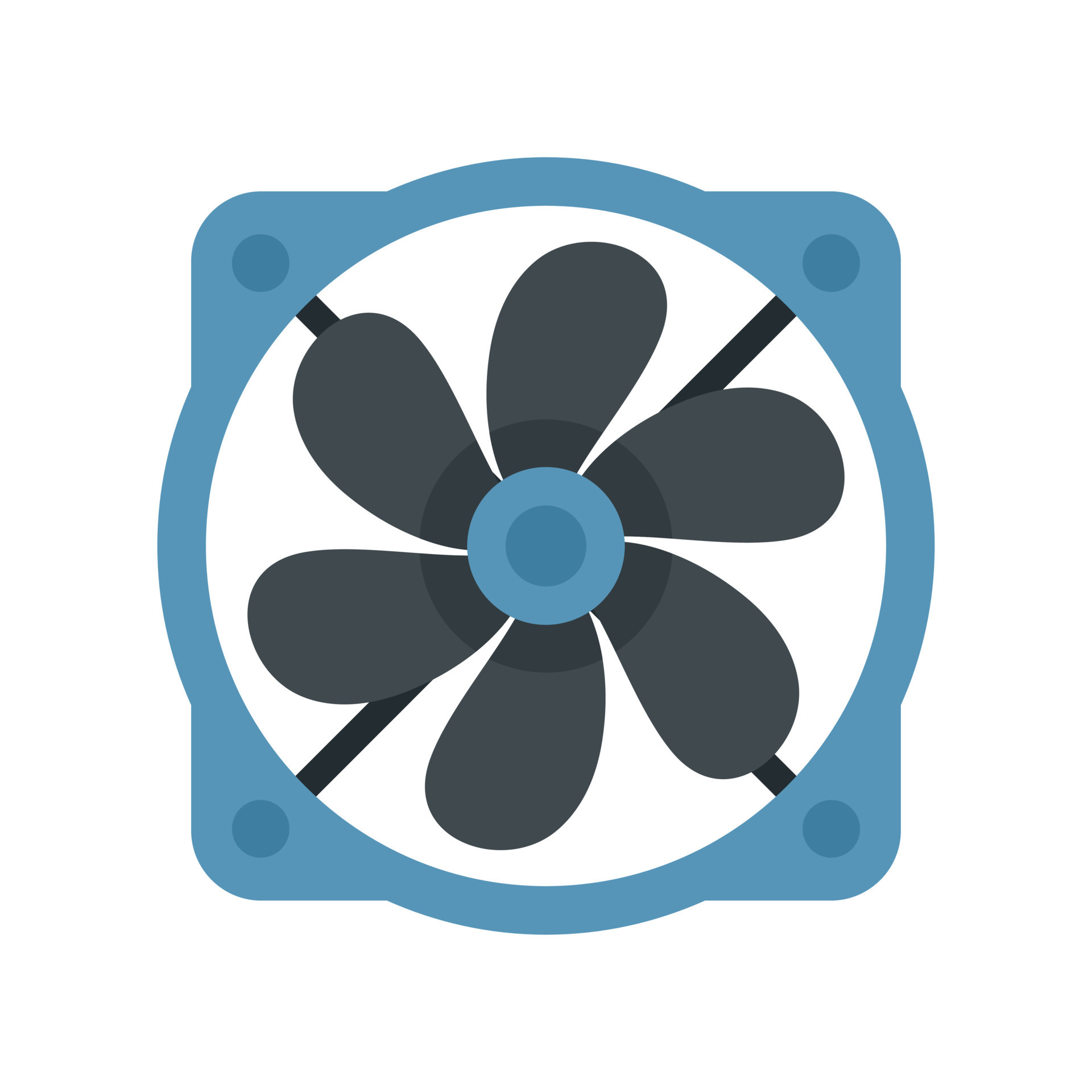 Computer fan icon flat isolated vector 14937537 Vector Art at Vecteezy