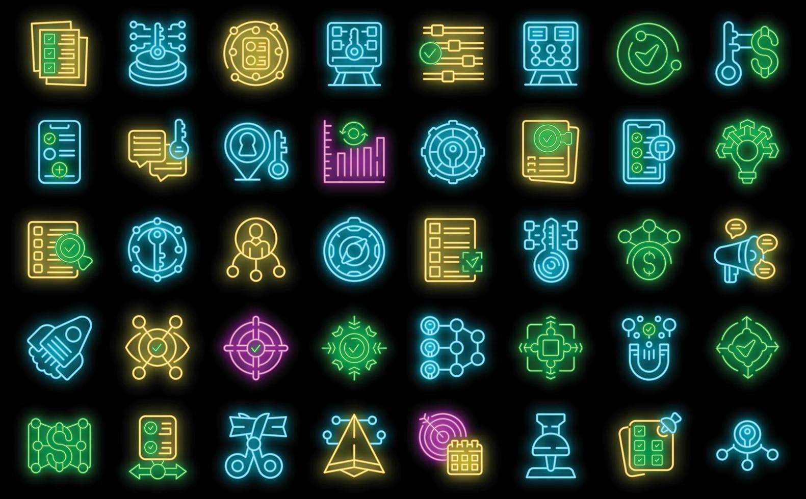 Key points icons set vector neon 14937588 Vector Art at Vecteezy Key points icons set vector neon 14937588 Vector Art at Vecteezy