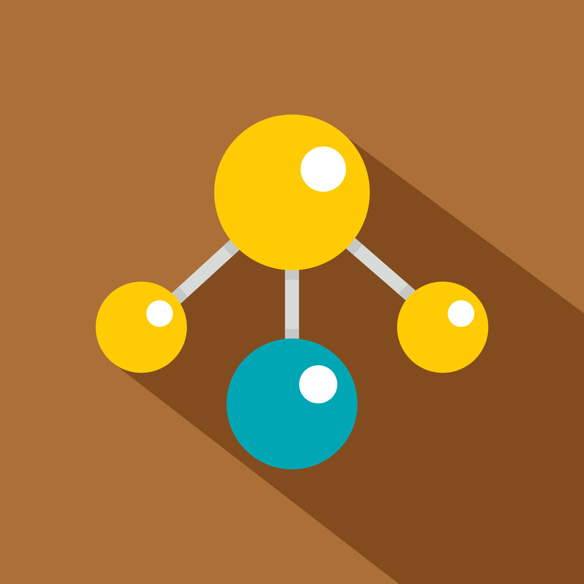 Yelllow And Blue Atomic Structure Icon Flat Style 14939070 Vector Art At Vecteezy