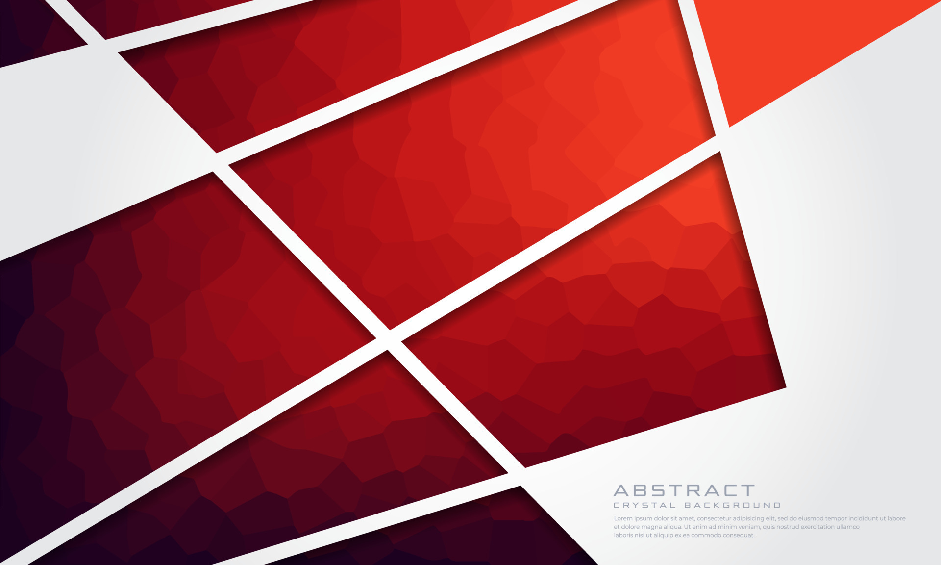 Red crystal gradient background with abstract geometric lines. Eps 10 Vector design 14946148 ...