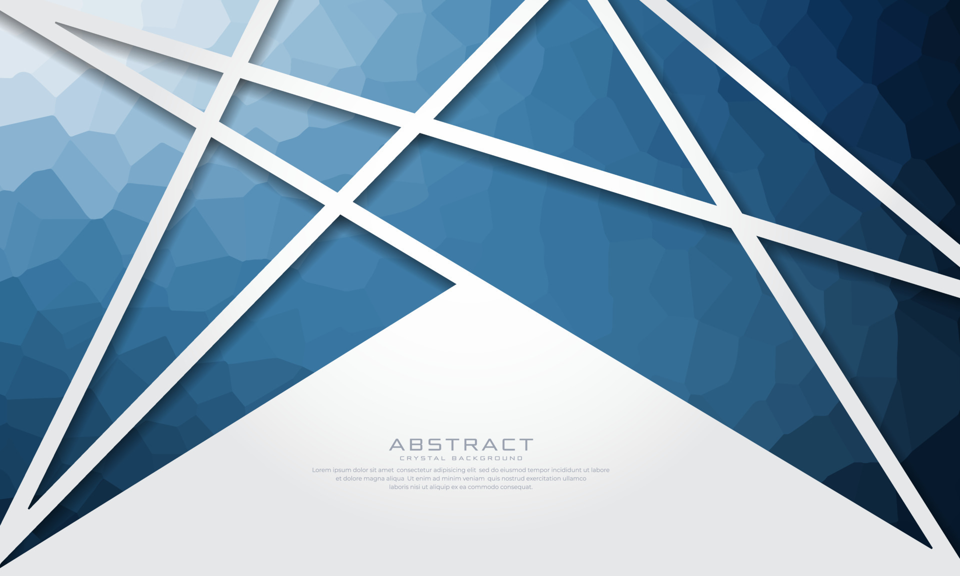 Blue crystal gradient background with abstract geometric lines. Eps 10 ...