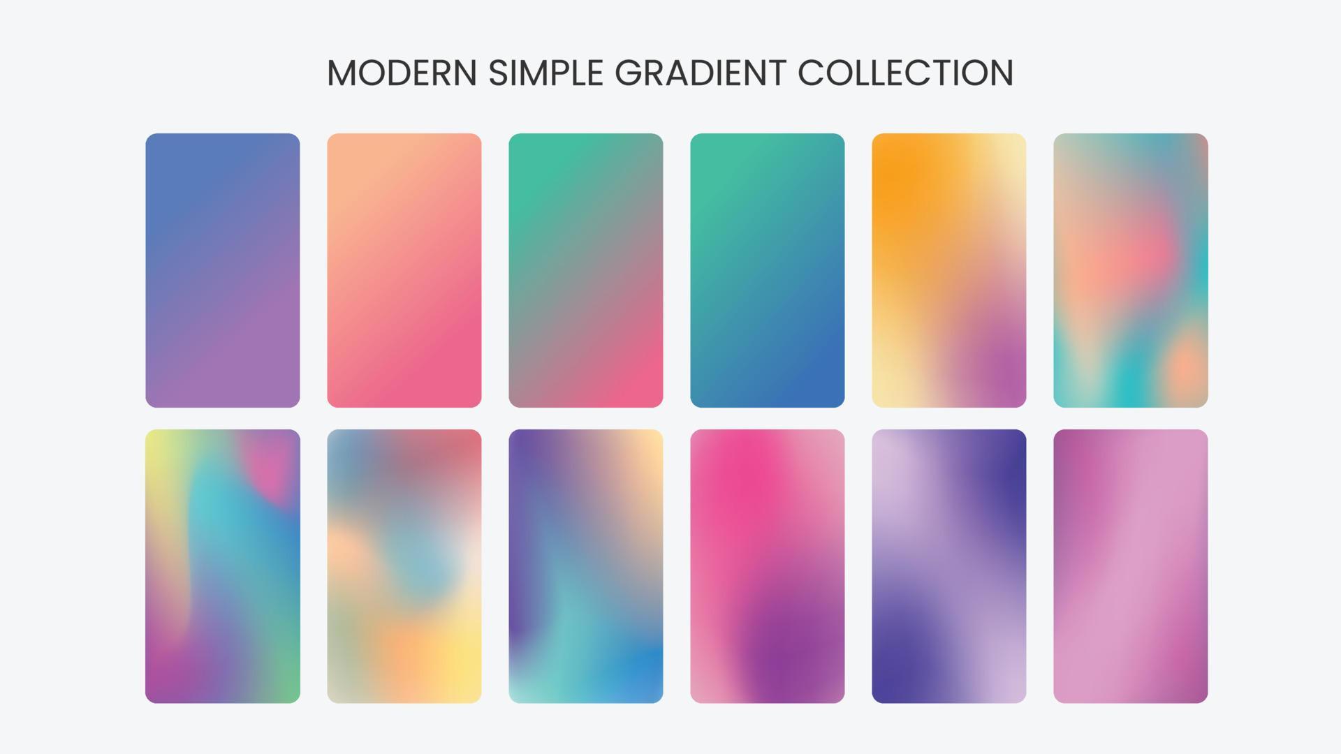 Simple Gradients Collection 14949400 Vector Art at Vecteezy