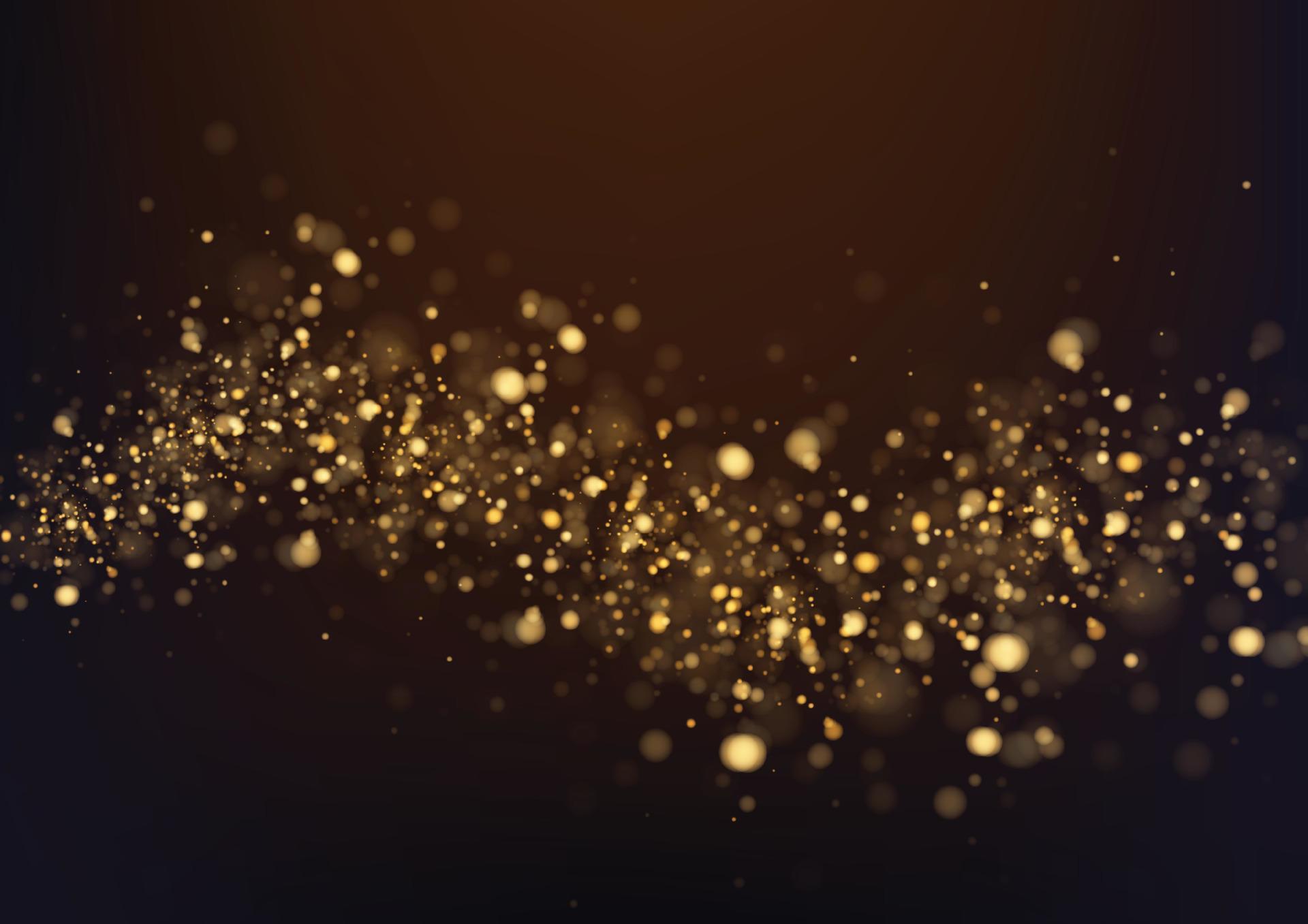 Gold glitter texture isolated with bokeh on background. Particles color Celebratory. Golden ...