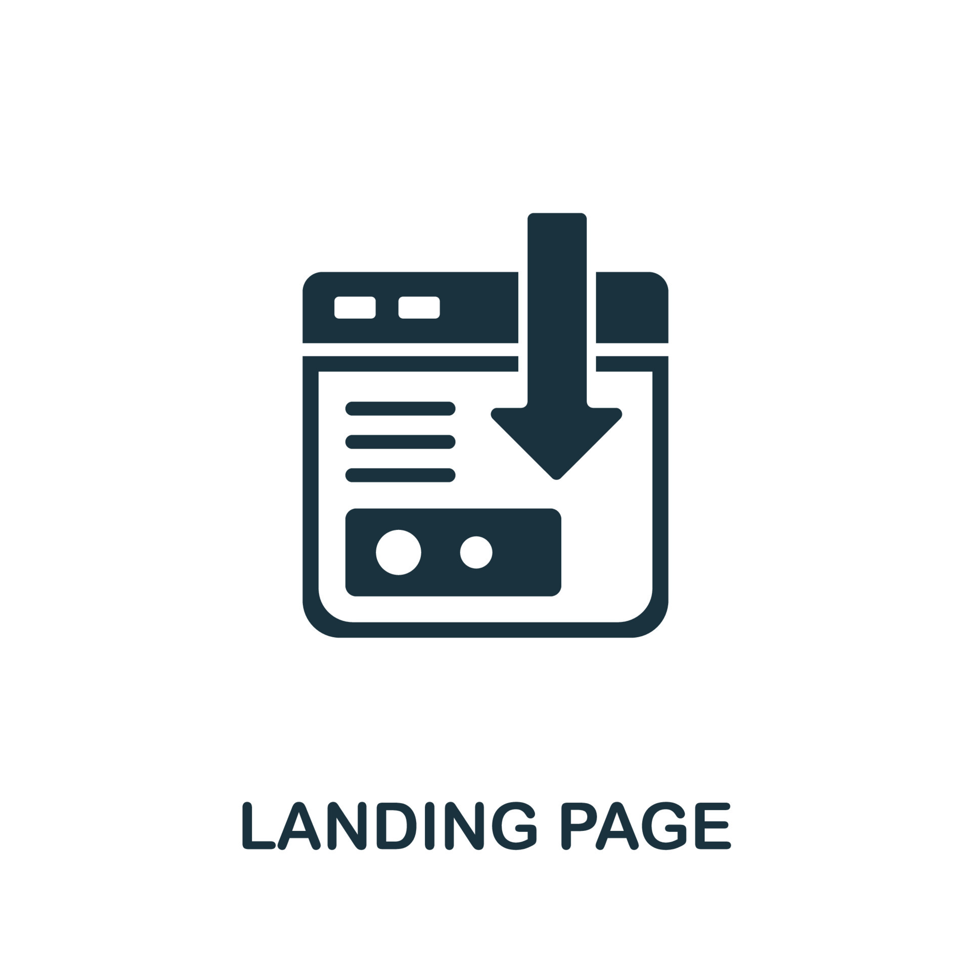 Landing Page icon from affiliate marketing collection. Simple line Landing Page icon for ...