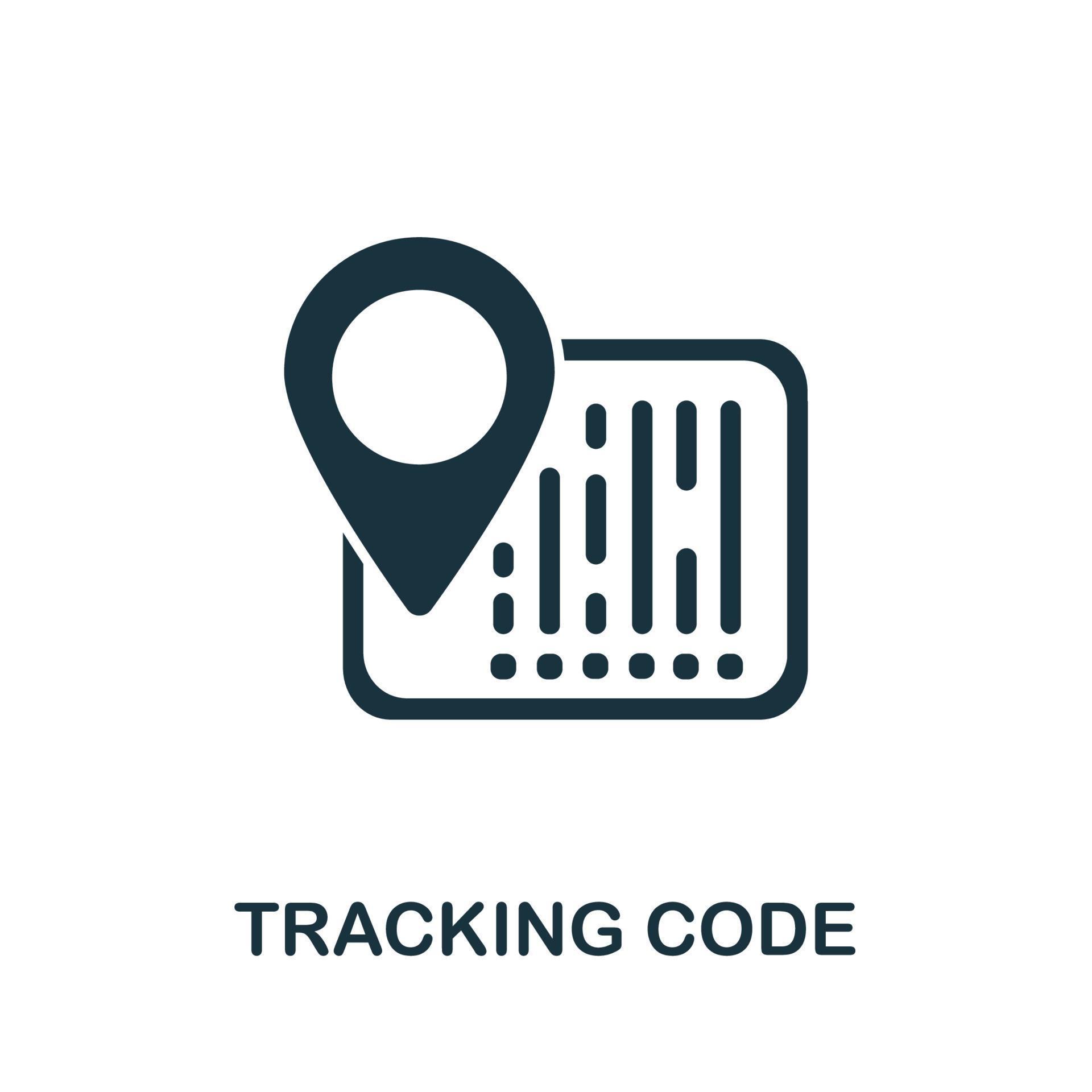 Tracking Code icon from affiliate marketing collection. Simple line ...