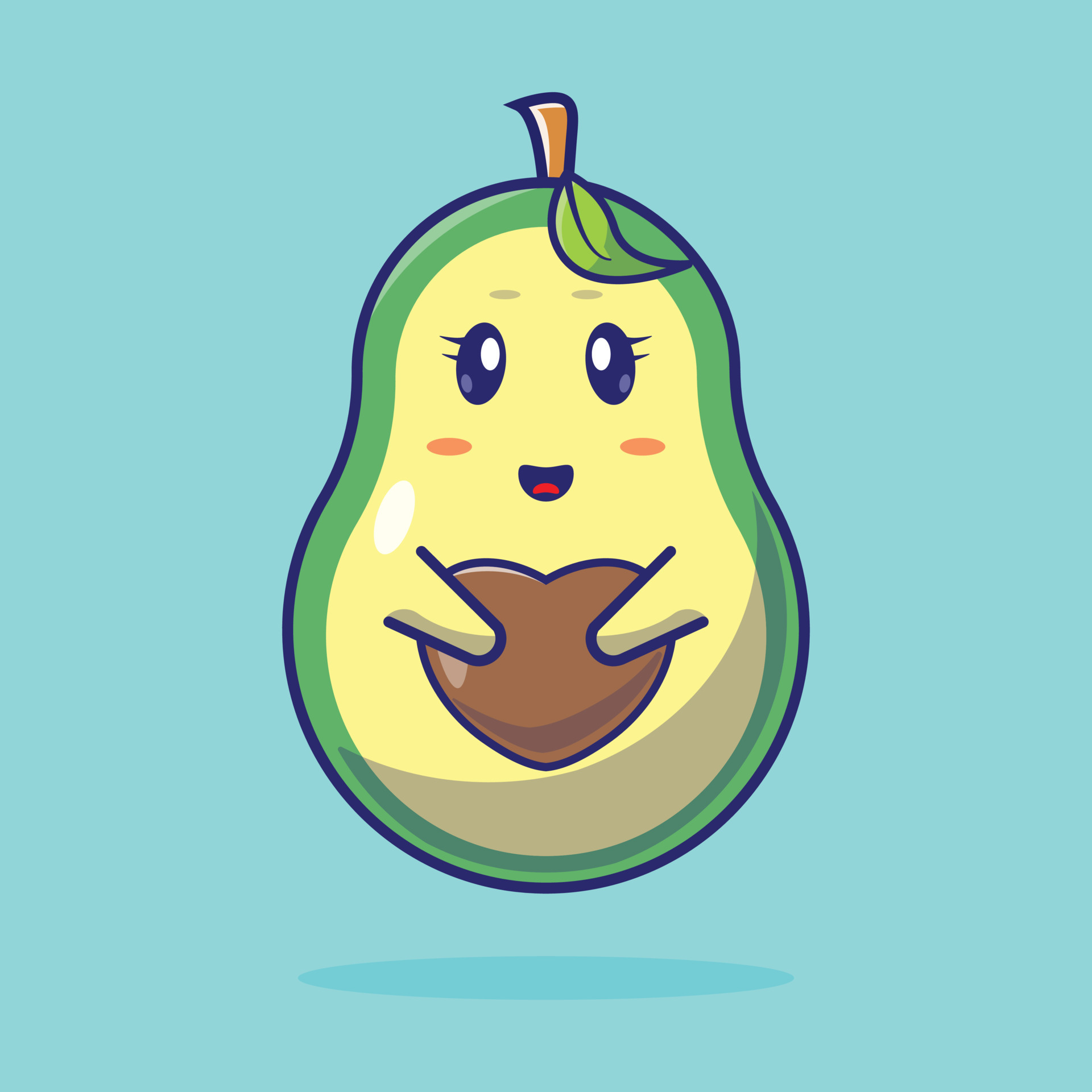 A Simple Cartoon Illustration Of A Beautiful Female Avocado Fantasy Fruit Concept 14951287