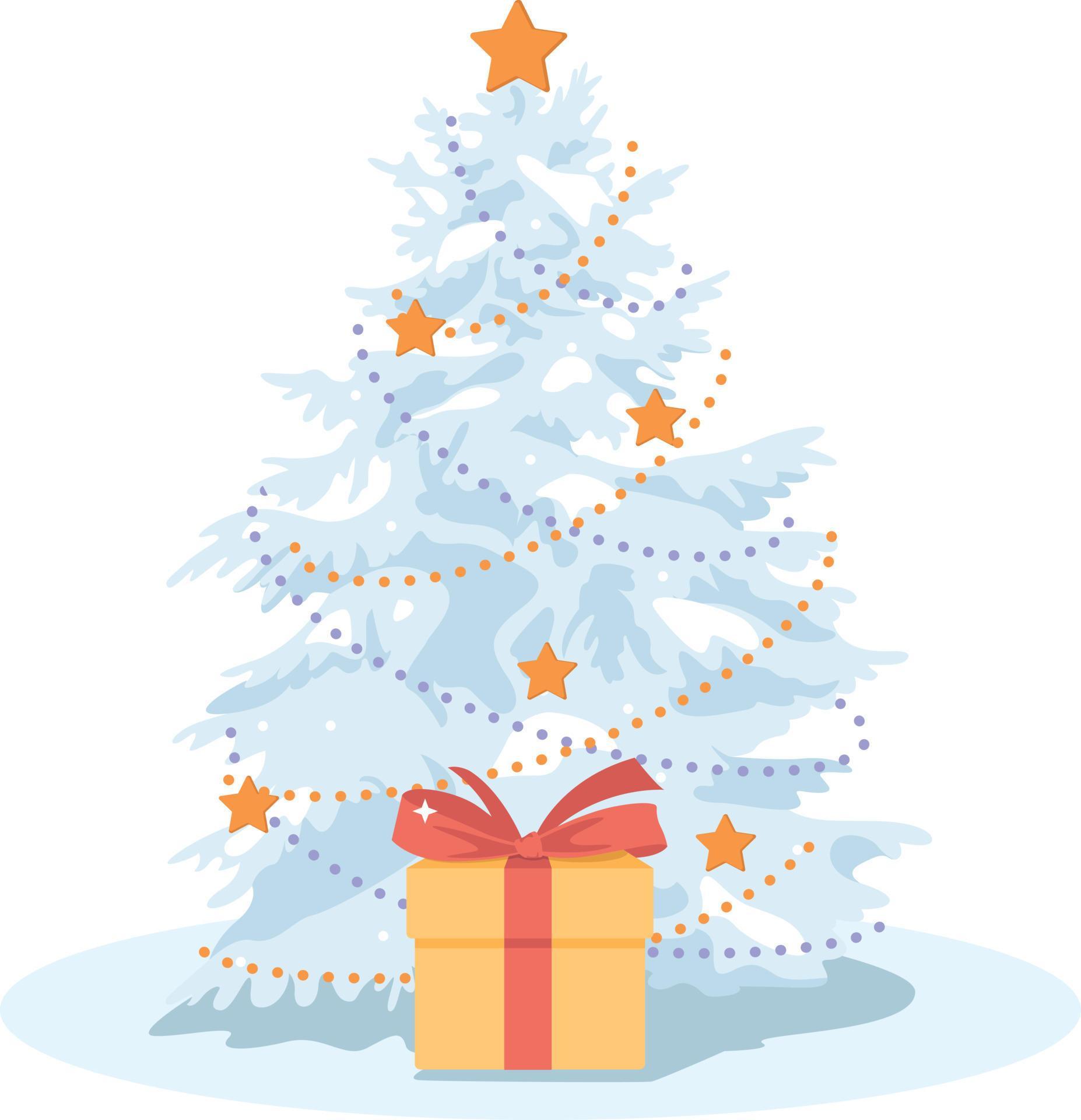 Christmas tree in decorations. Vector illustration 14955349 Vector Art ...