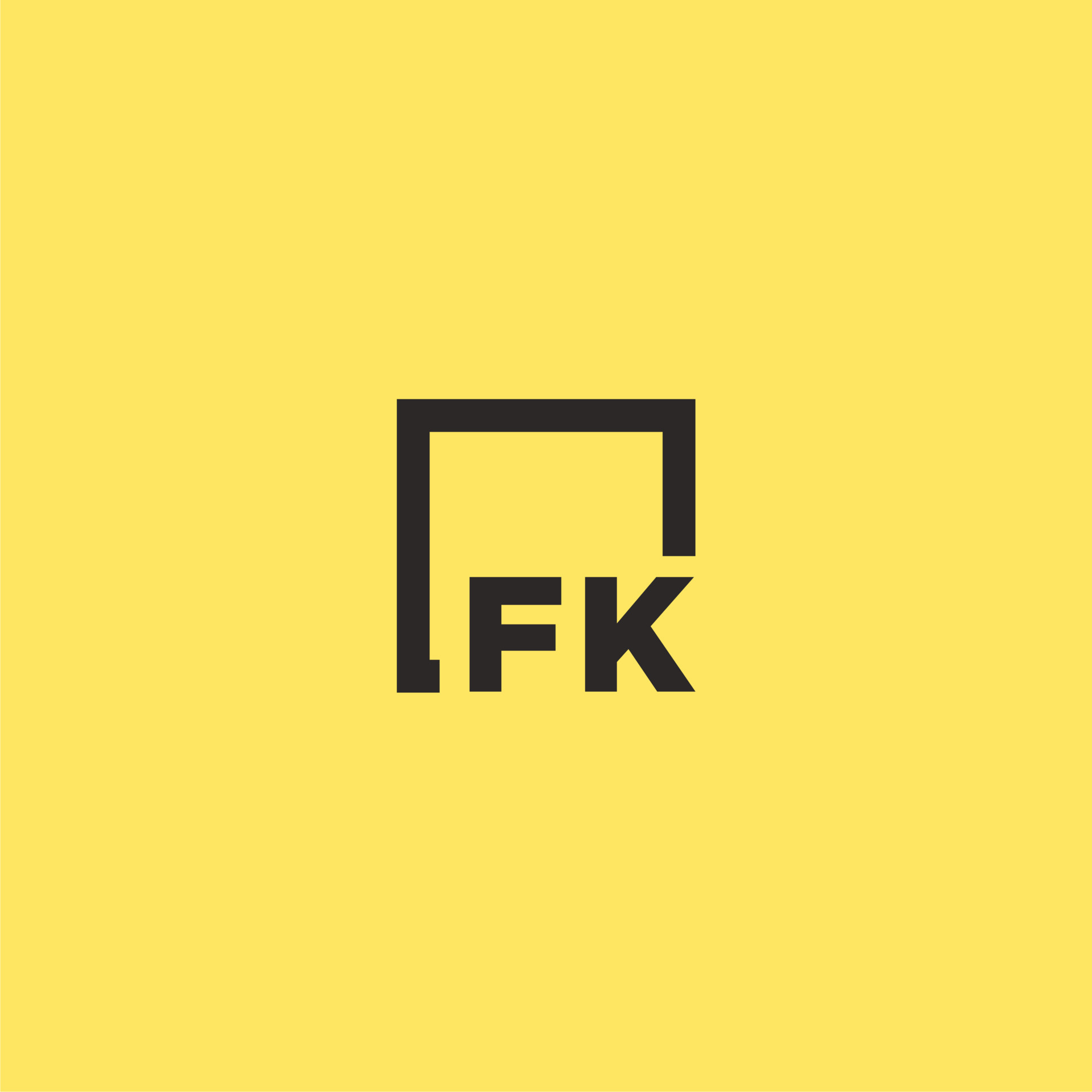Fk Initial Monogram Logo With Square Style Design 14957286 Vector Art At Vecteezy