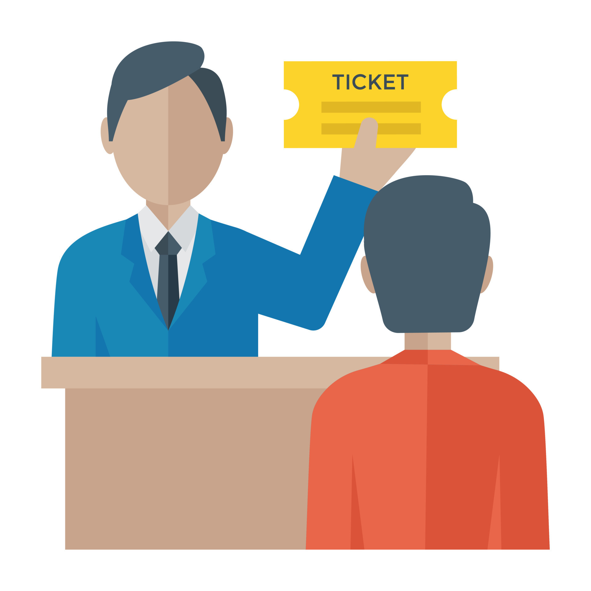 Trendy Ticket Counter 14957845 Vector Art at Vecteezy