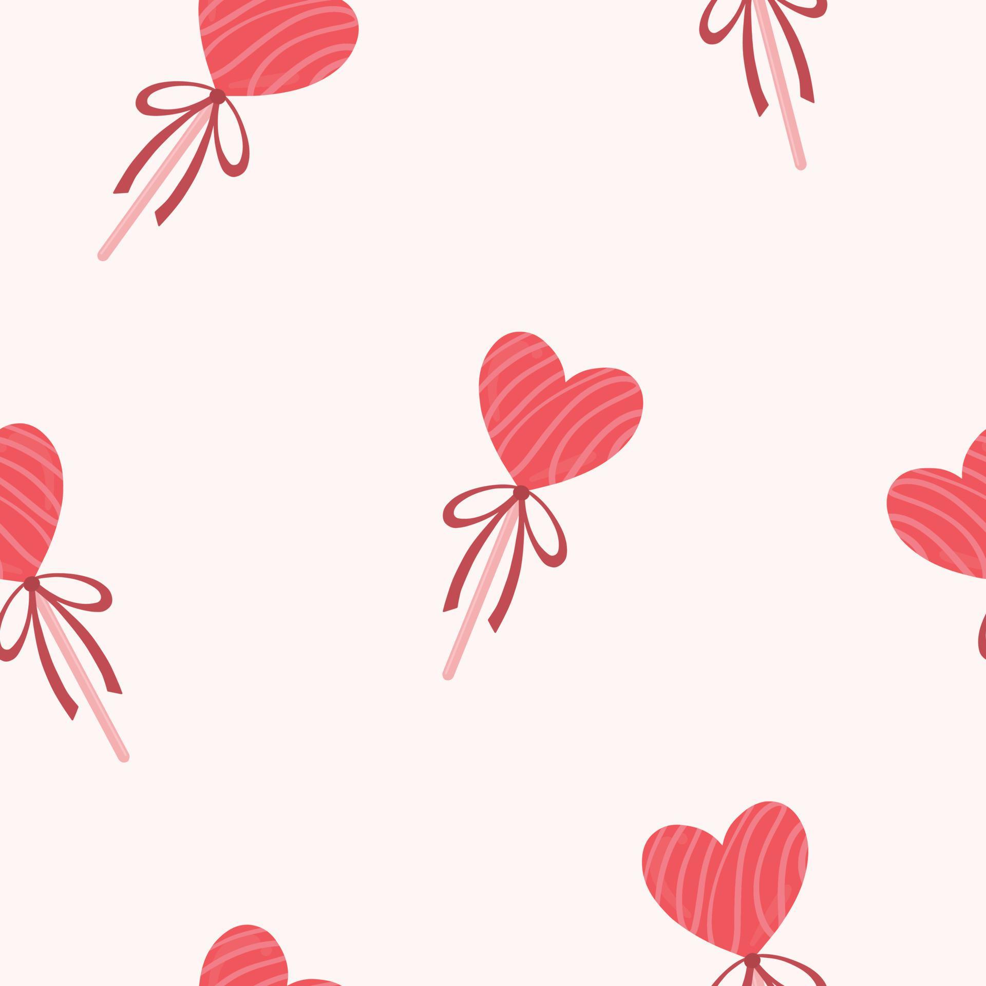 A pattern of candy hearts on a stick. Candy heart pattern. Pattern for ...