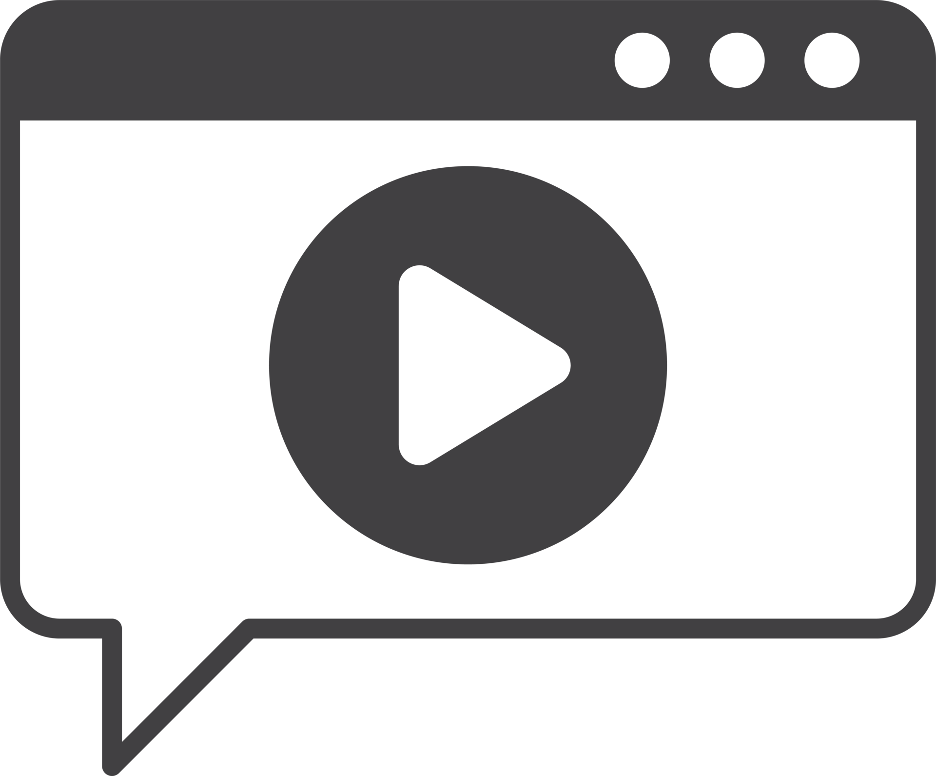 play button and text box illustration in minimal style 14966419 PNG