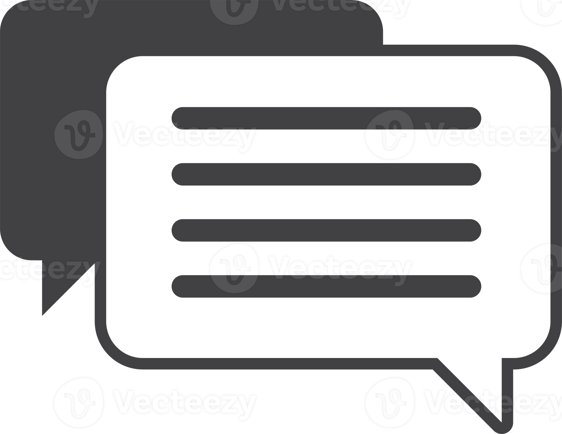 Message Boxes And Chats Illustration In Minimal Style 14966678 Png