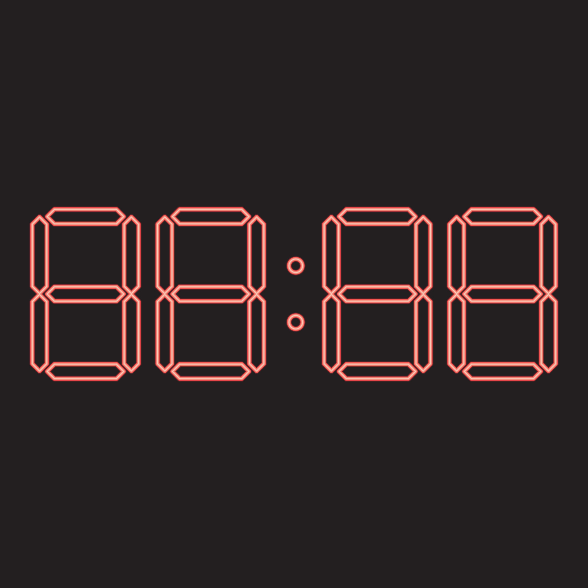 Digital Clock Face