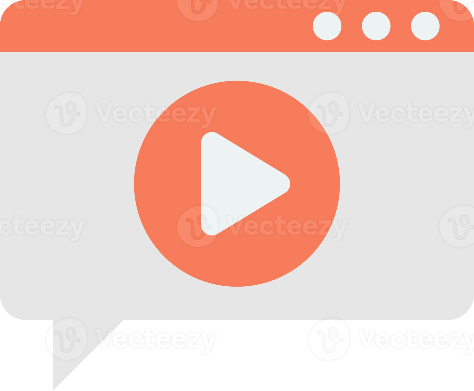 play button and text box illustration in minimal style 14966883 PNG