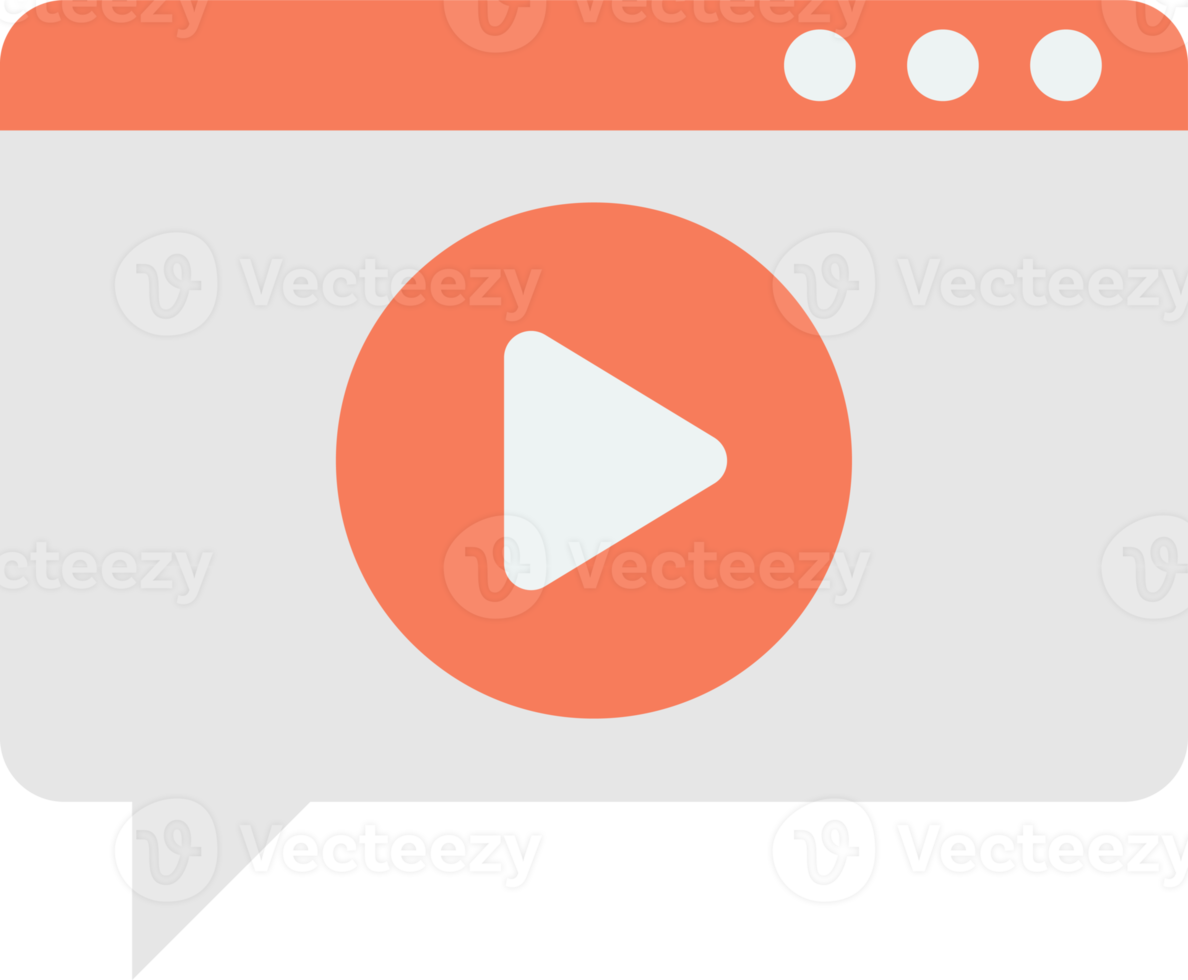 play button and text box illustration in minimal style 14966883 PNG